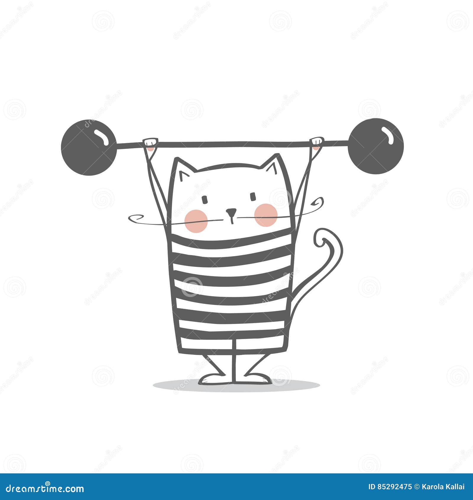 Cute circus cat stock vector. Illustration of pink, elegant - 85292475