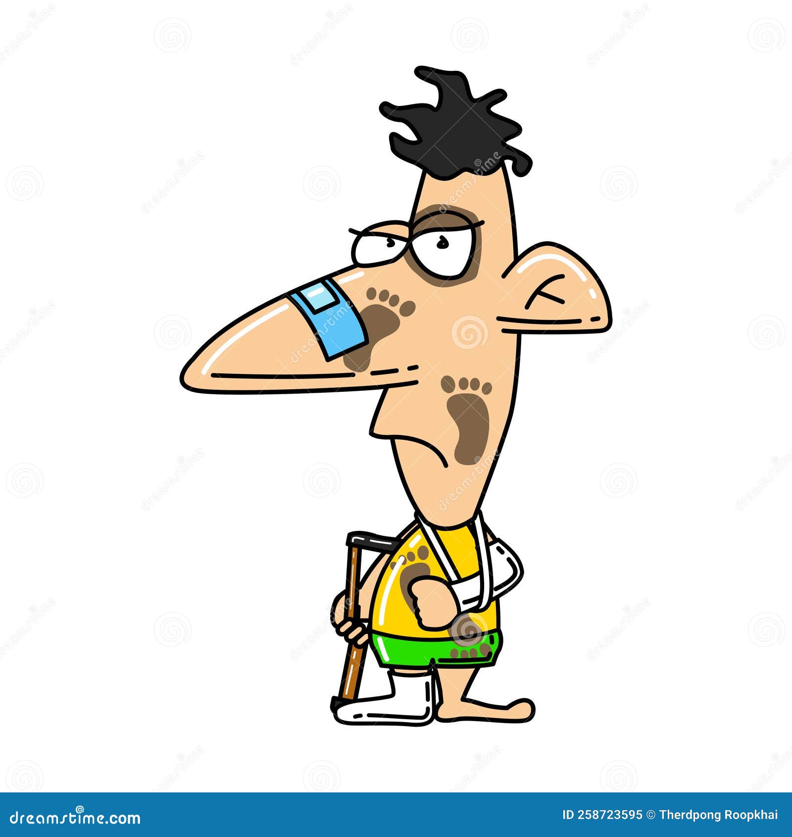 Cute Clipart of Patient on Cartoon Version Stock Vector - Illustration ...