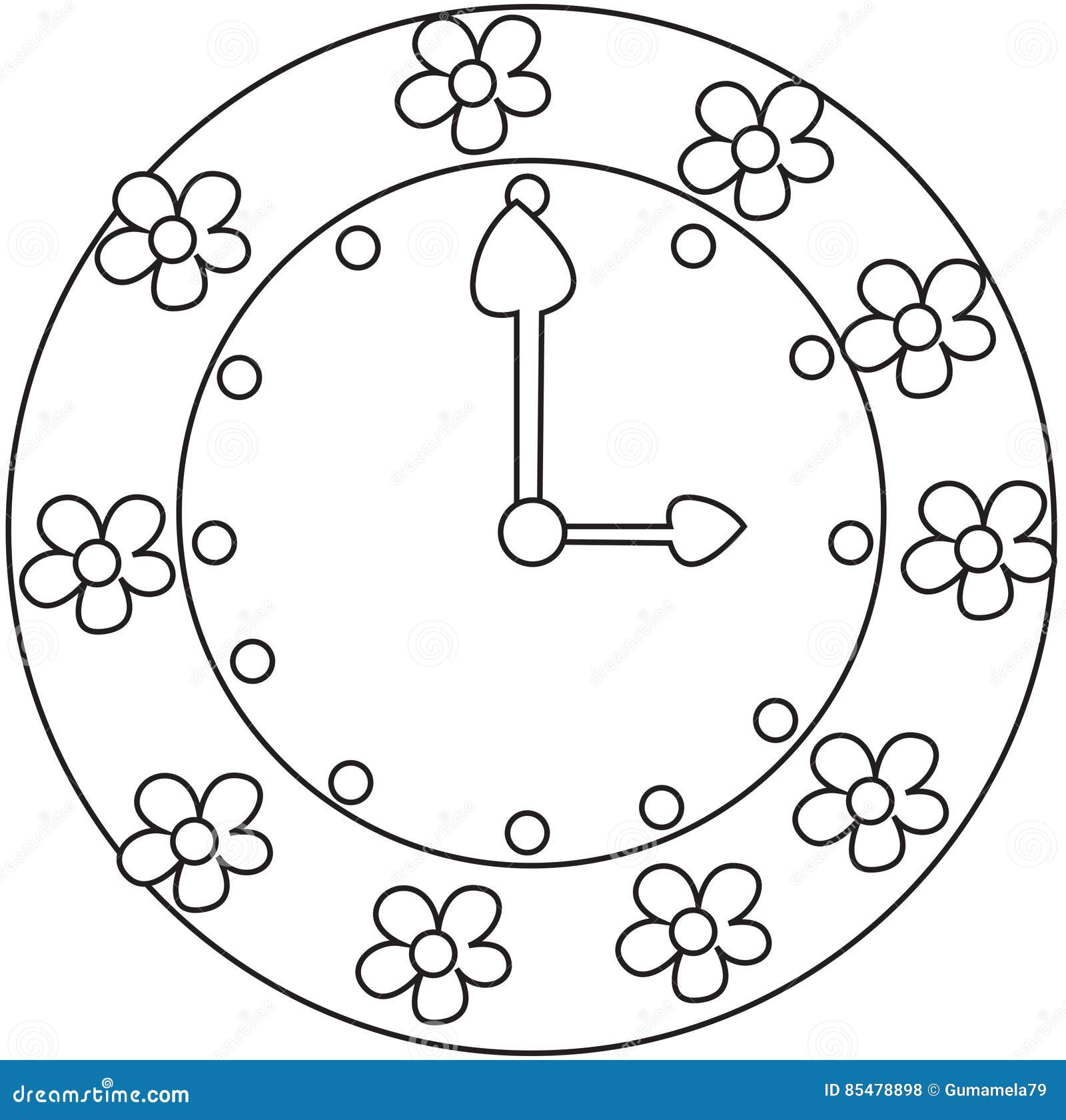 Cute Clock Illustration stock illustration. Illustration of beautiful ...