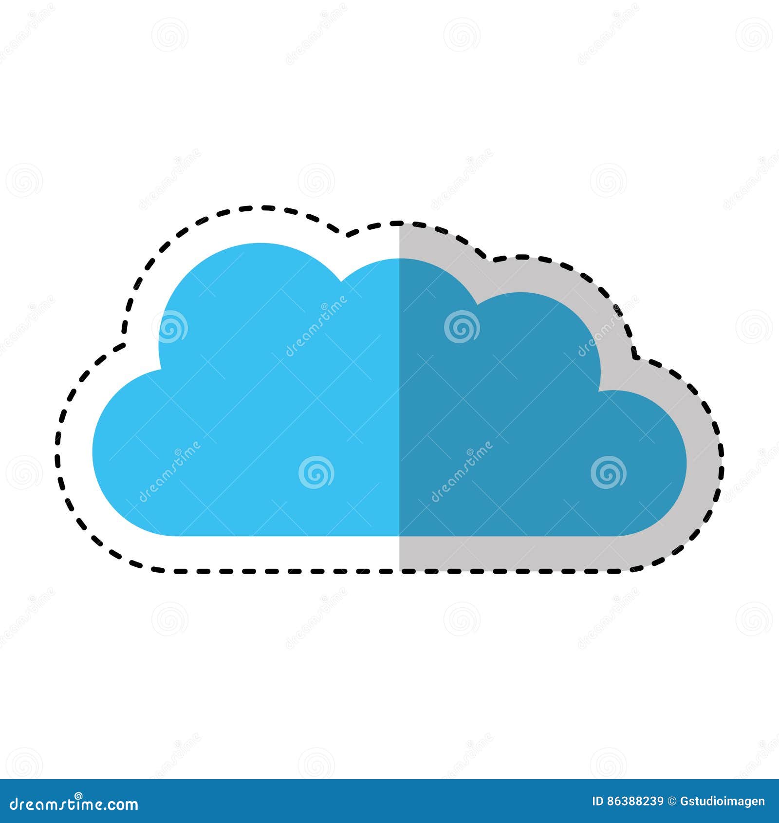 Cute cloud isolated icon stock vector. Illustration of climate - 86388239