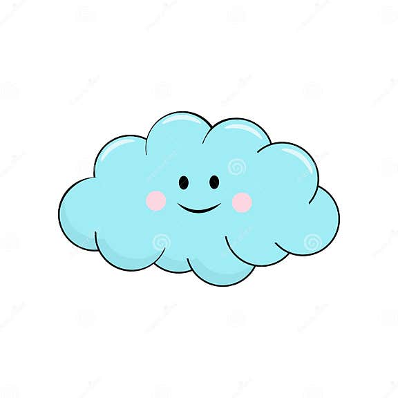 Cute cloud vector stock vector. Illustration of blue - 255972208