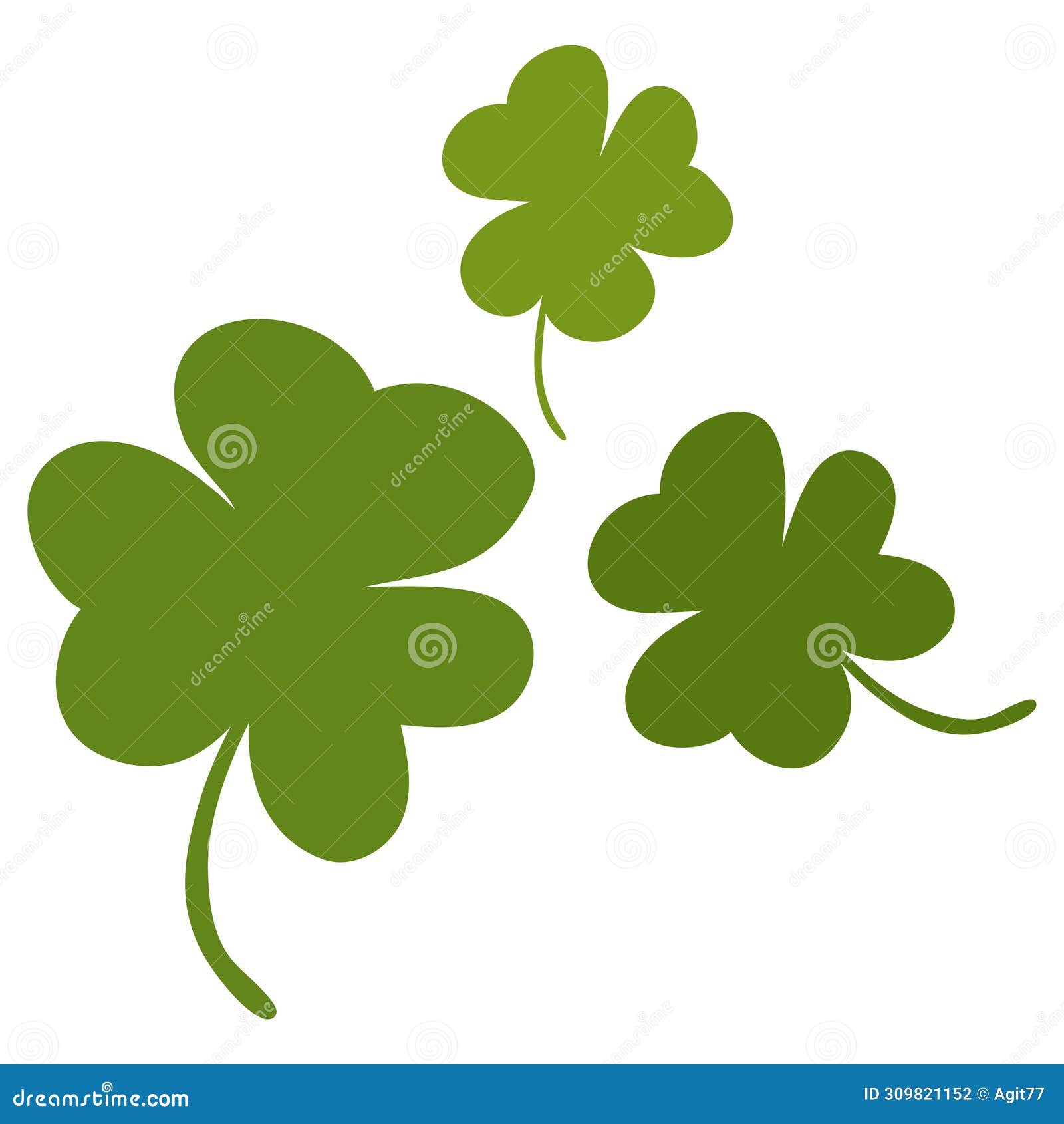 Cute Clover Leaf Vector Illustration Flat Design Stock Vector ...