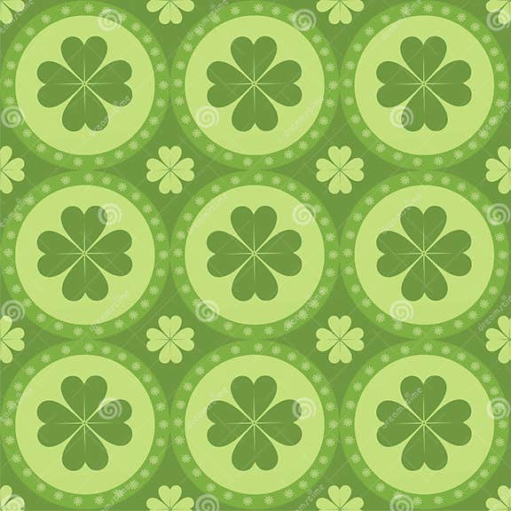 Cute clover pattern stock vector. Illustration of colorful - 18234866