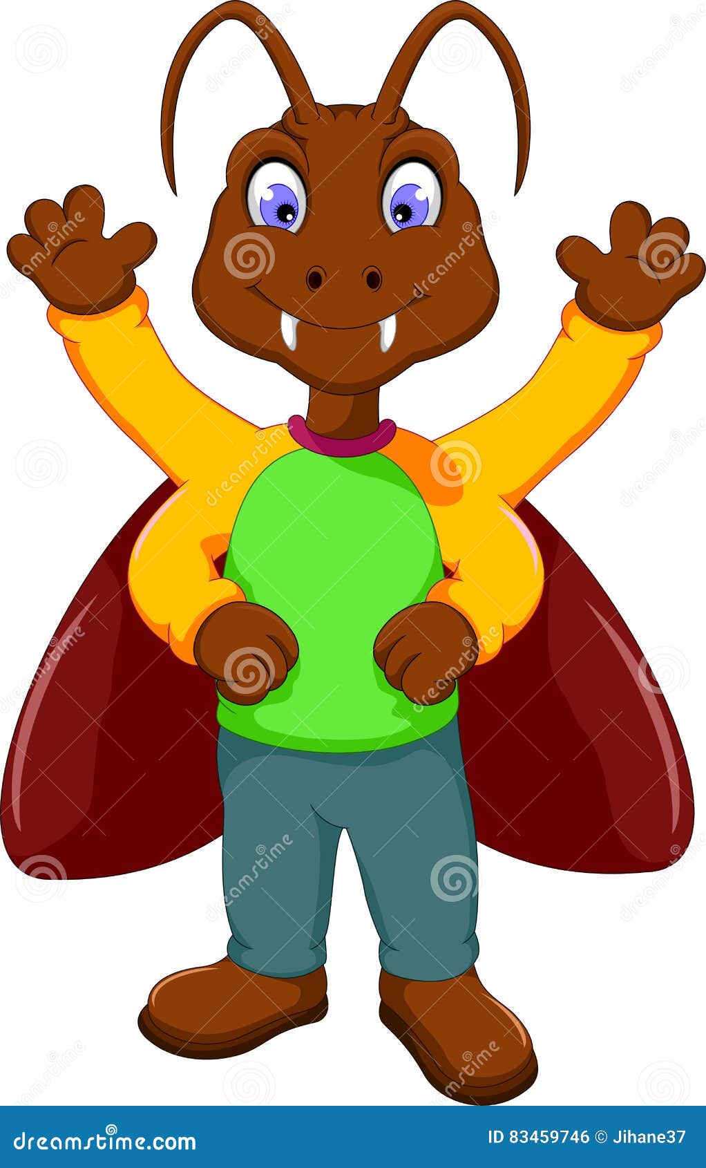 Cute Cockroach Cartoon Vector Illustration | CartoonDealer.com #129448164