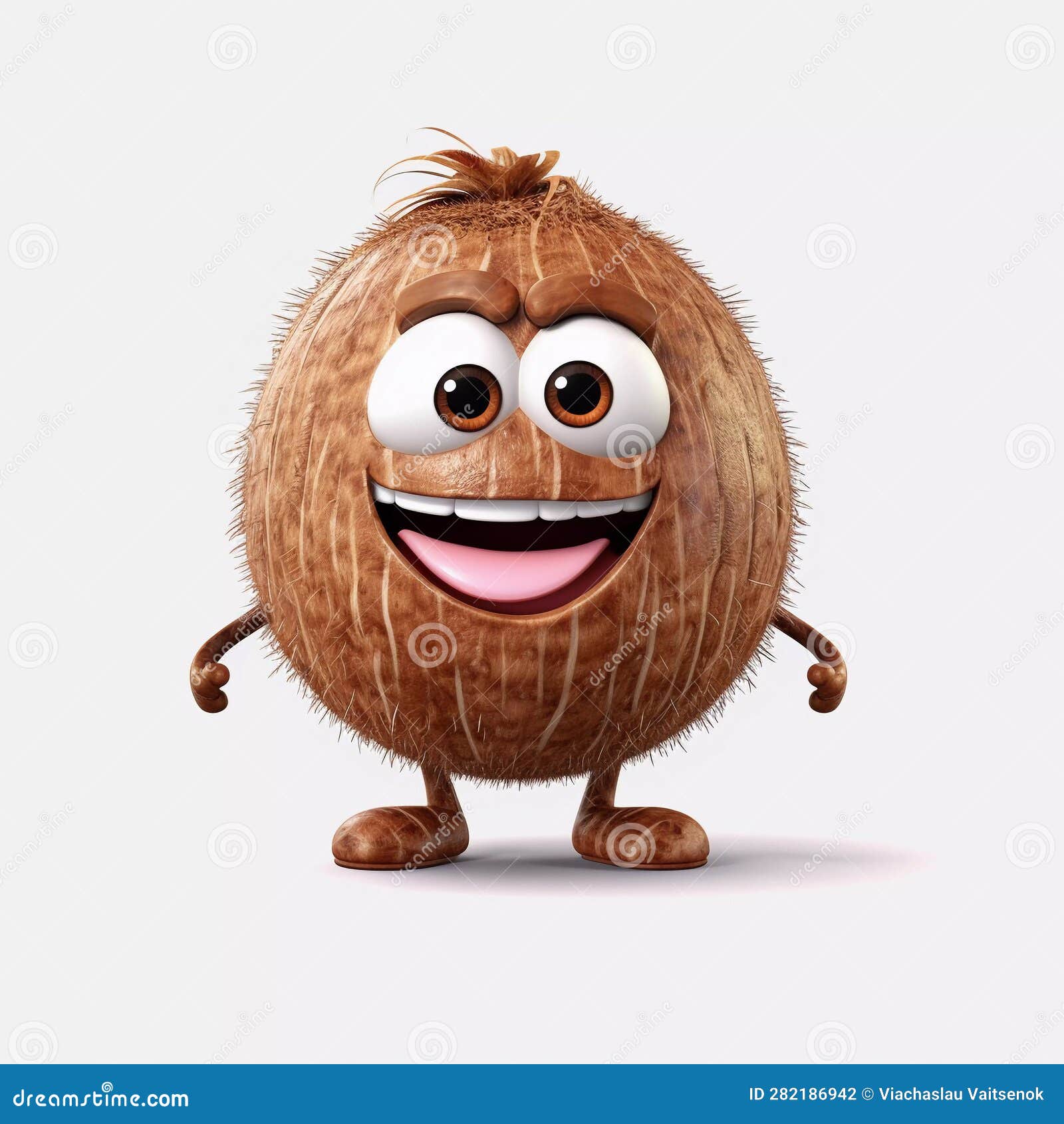 Cute Coconut Happy Cartoon Character Stock Illustration - Illustration ... Cute Coconut Happy Cartoon Character Stock Illustration - Illustration ...