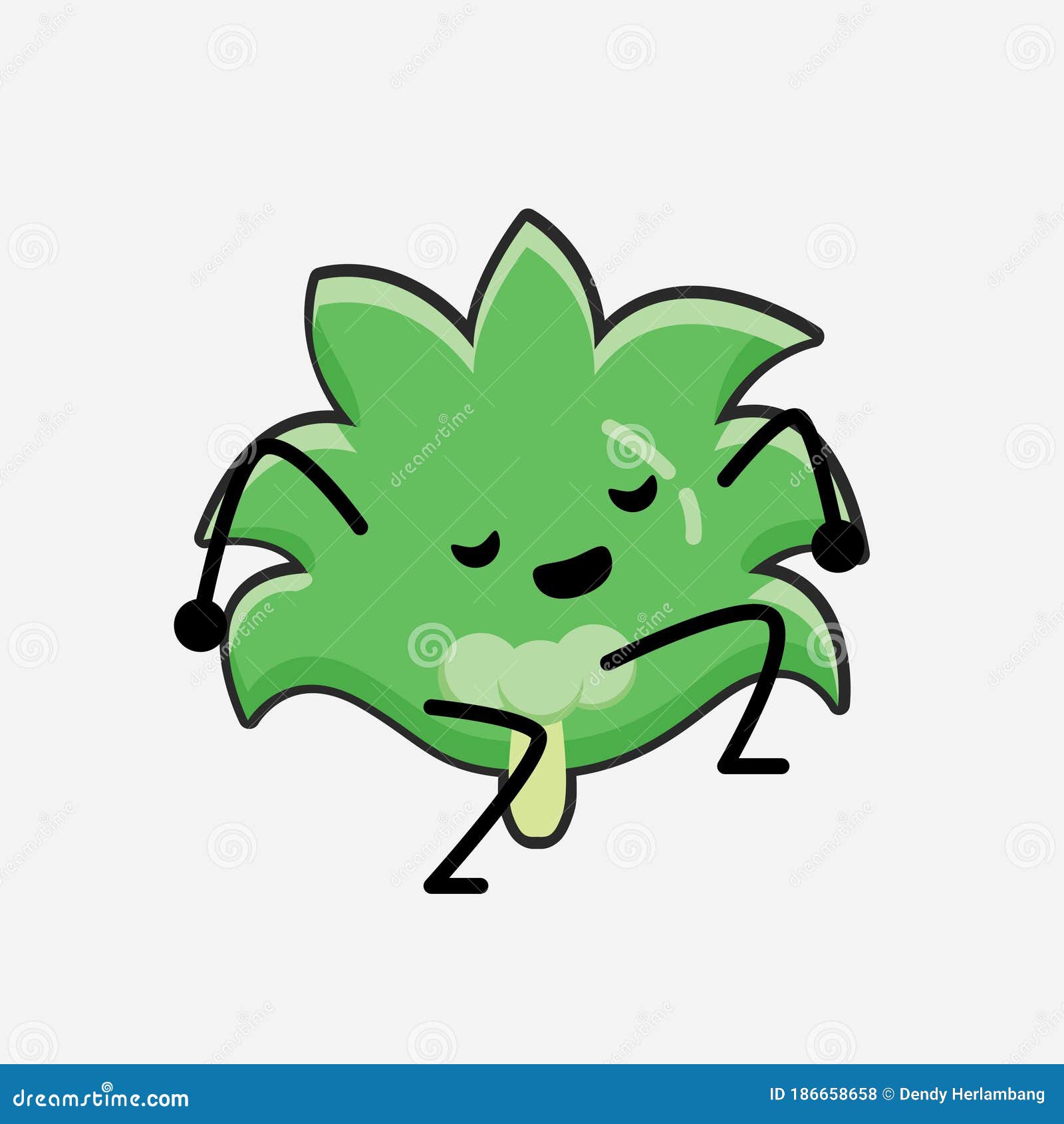 Cute Coconut Tree Mascot Vector Character in Flat Design Style Stock ...