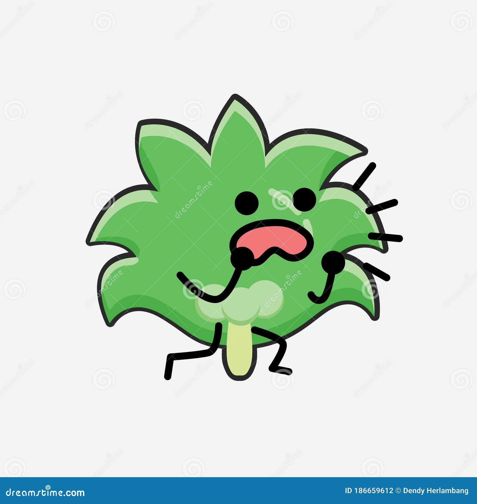 Cute Coconut Tree Mascot Vector Character in Flat Design Style Stock ...