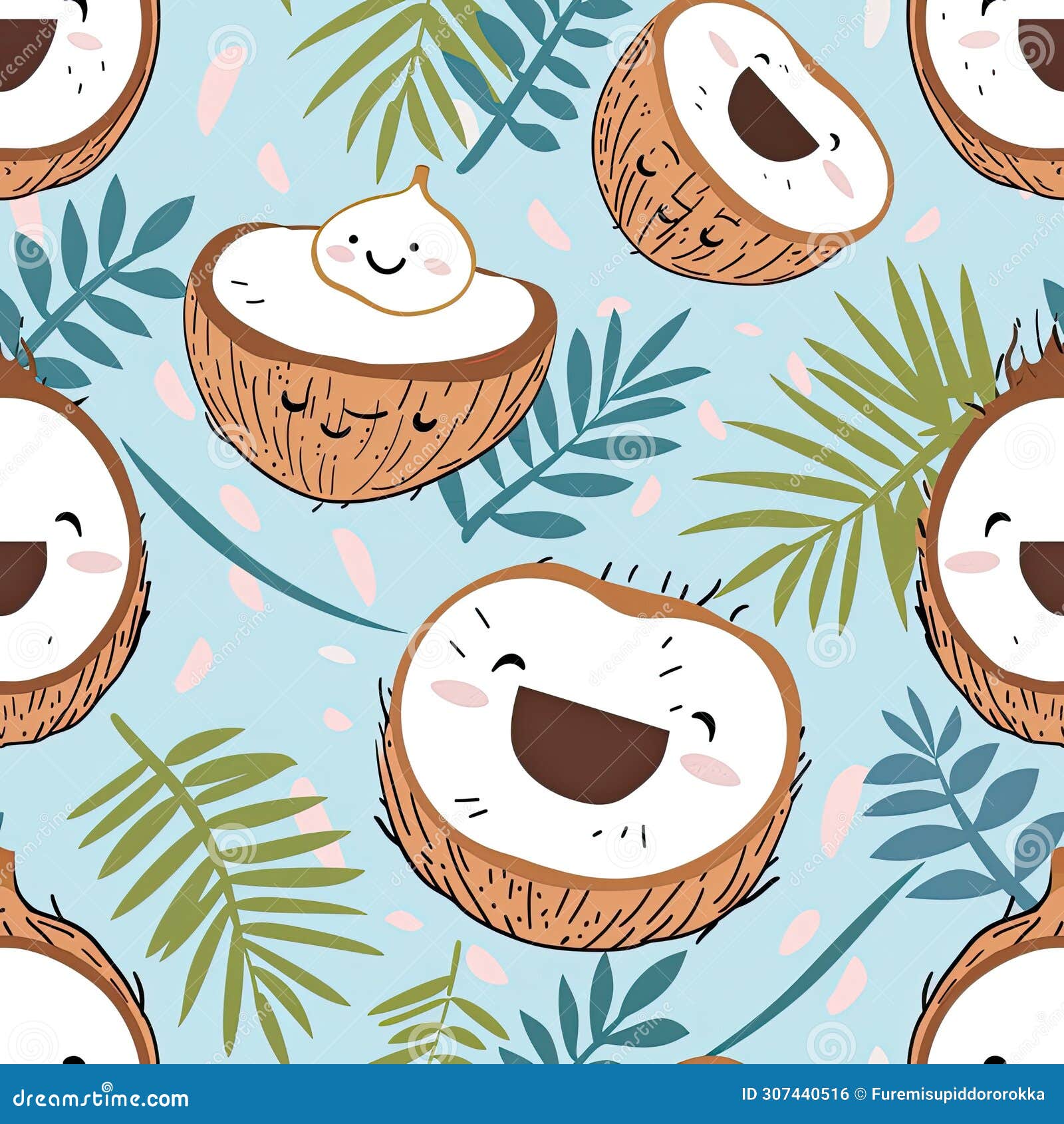 Cute cocos background stock illustration. Illustration of design ...