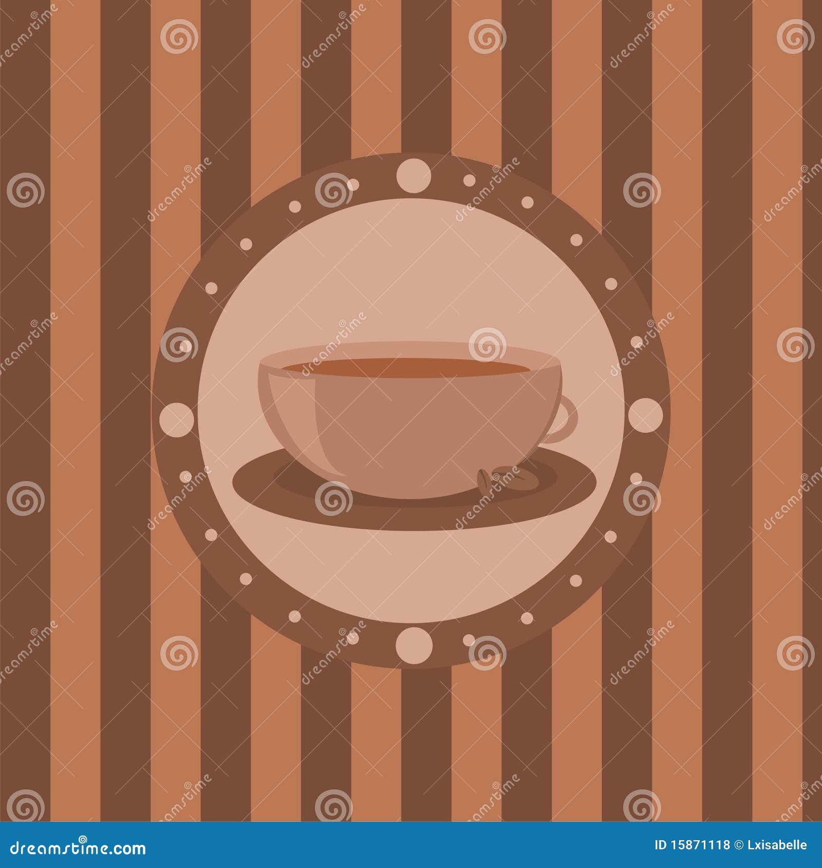 Cute coffee background stock vector. Illustration of pattern - 15871118