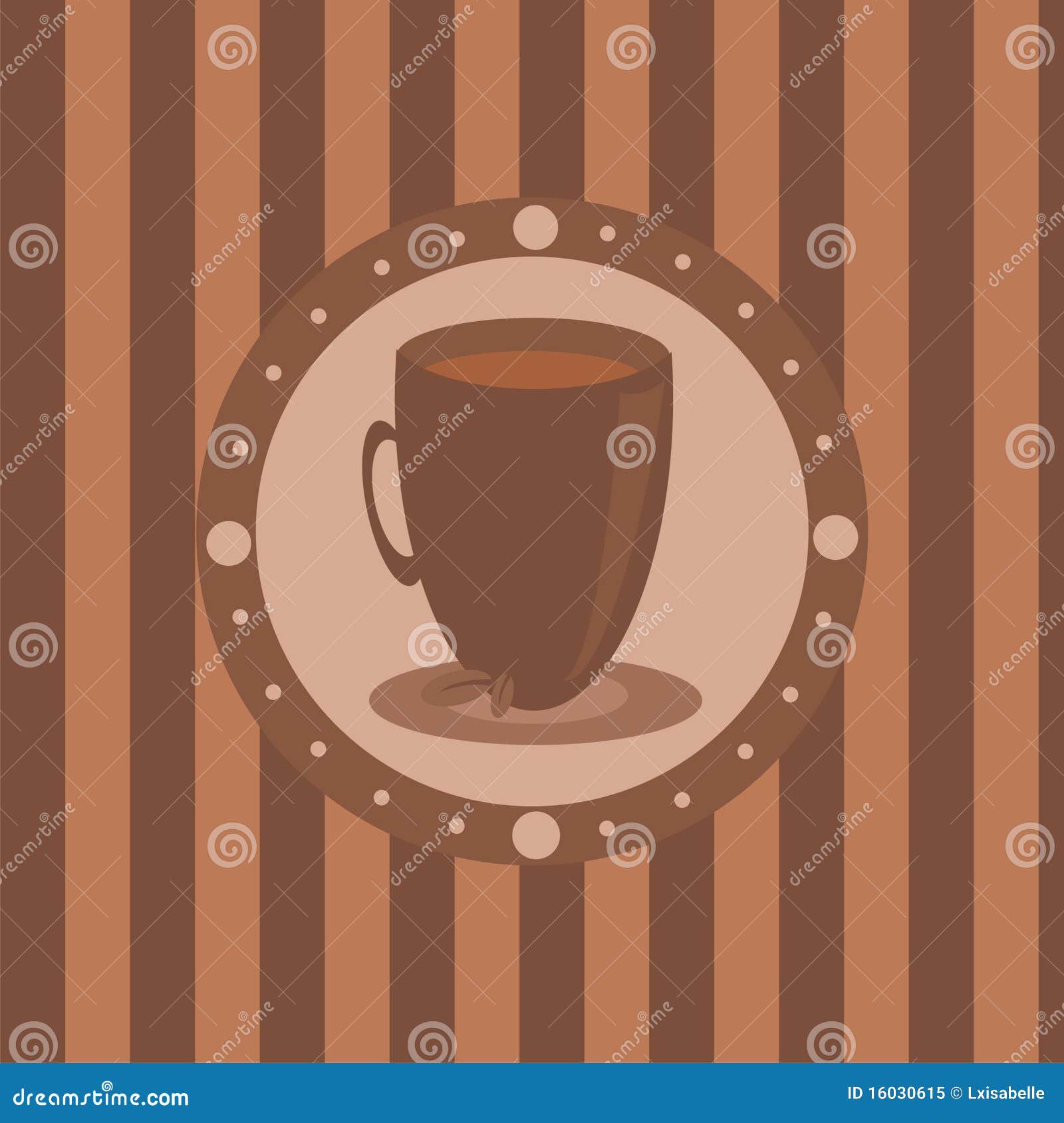 Cute coffee background stock vector. Illustration of seamless - 16030615