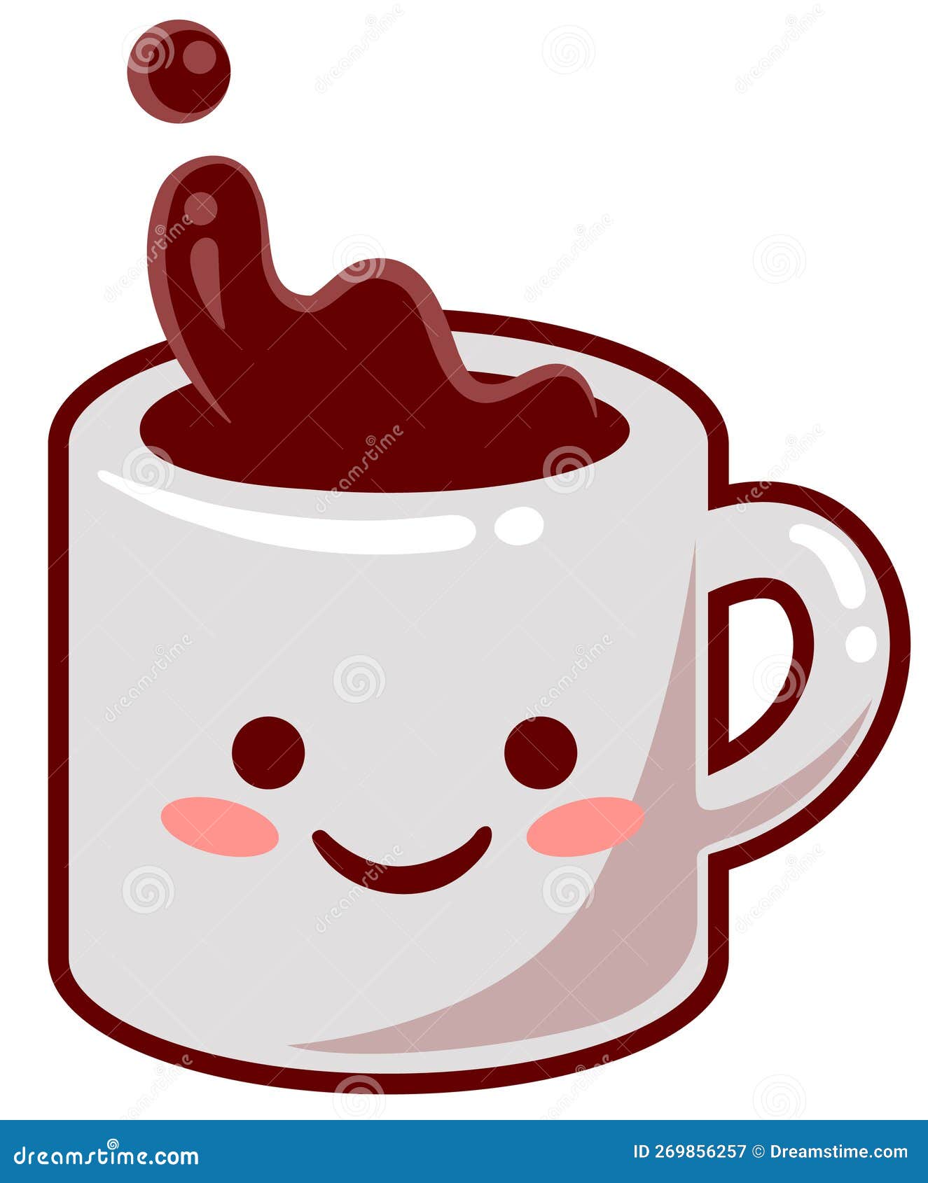 Cute Coffee Cartoon Character Design Stock Illustration - Illustration ...