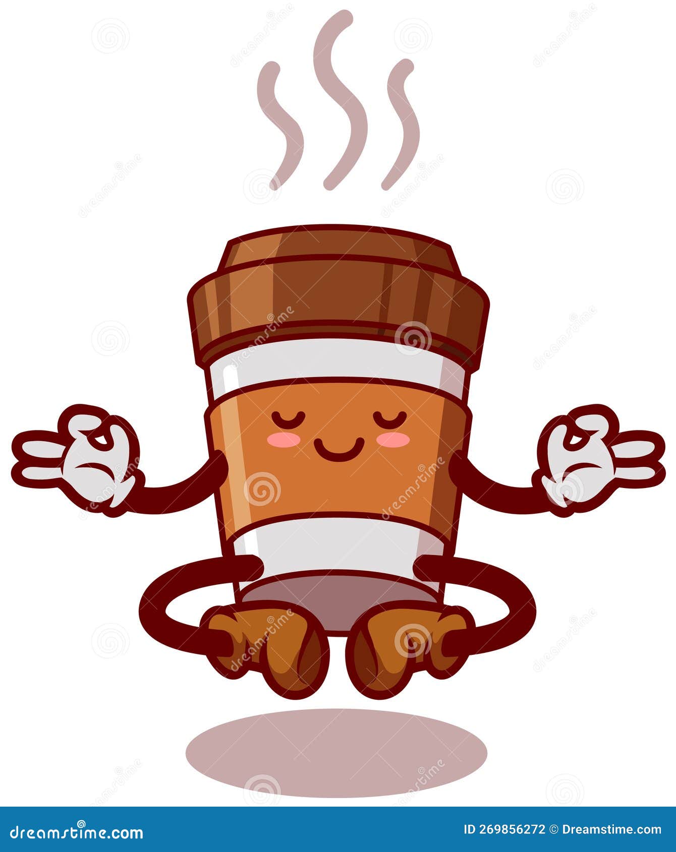 Cute Coffee Cartoon Character Design Stock Illustration - Illustration ...