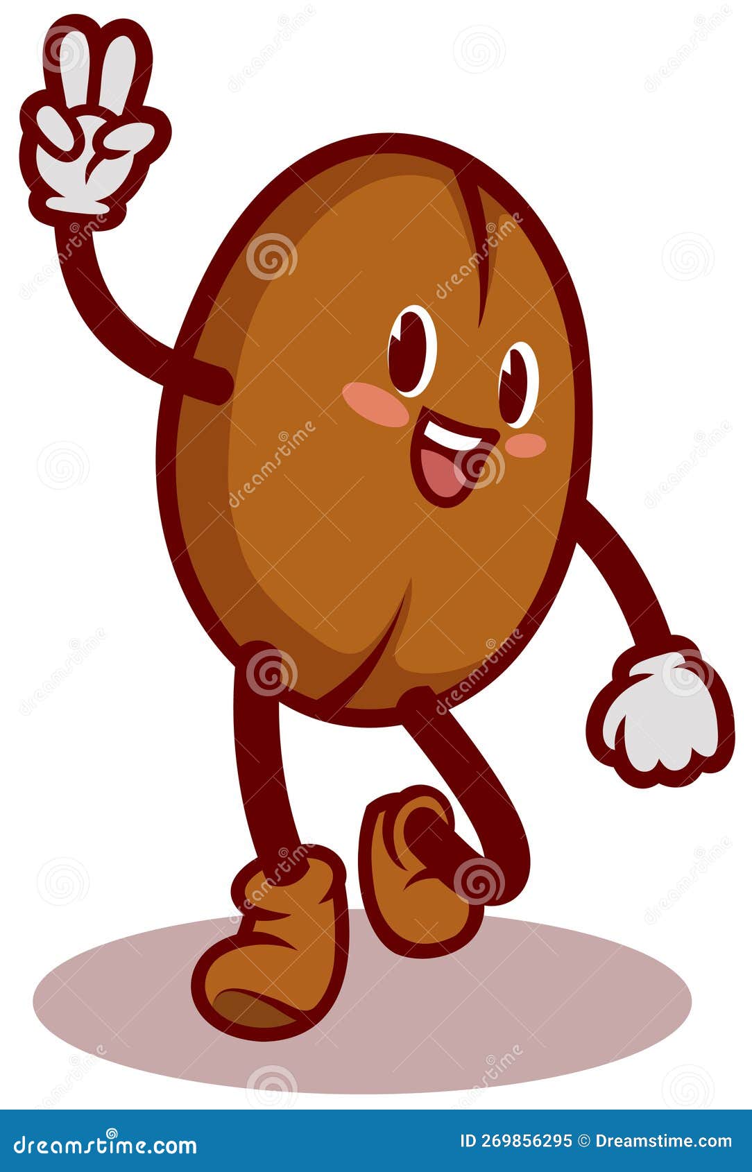 Cute Coffee Cartoon Character Design Stock Illustration - Illustration ...