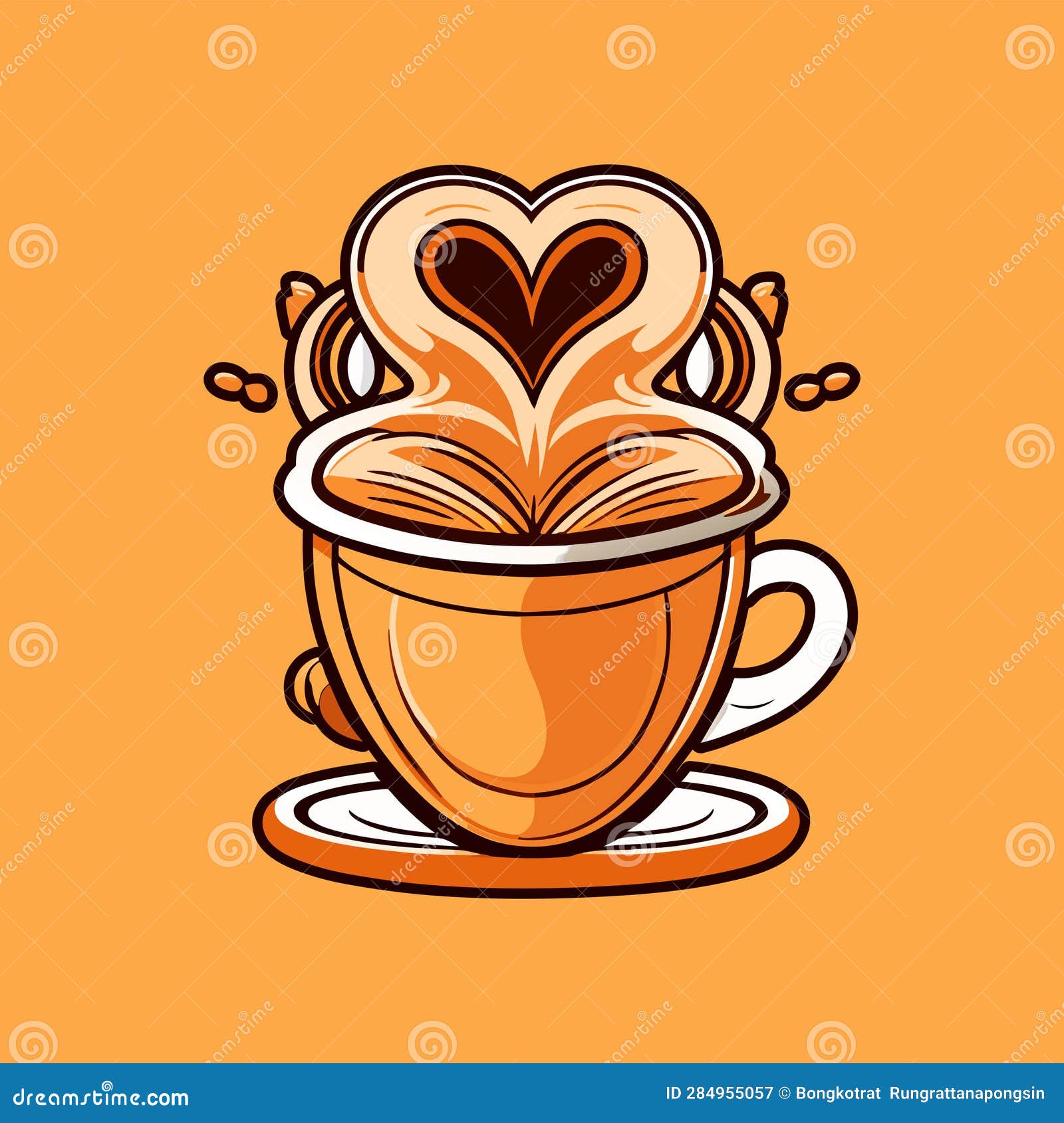 Graphic of Cute Coffee Cup Vector Stock Vector - Illustration of cafe ...