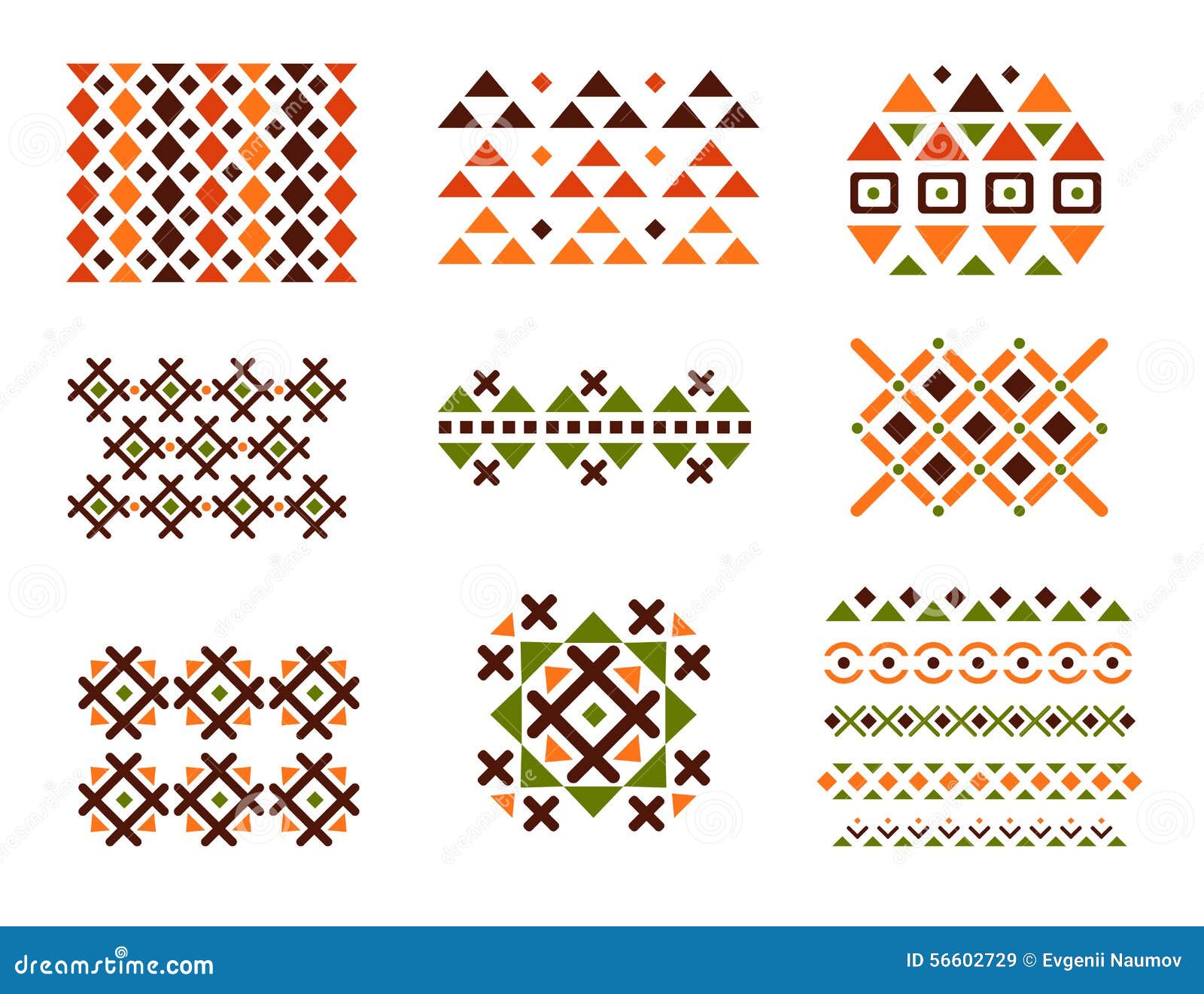 Cute Collection of Ethnic Patterns Stock Vector - Illustration of fabric, lace: 56602729