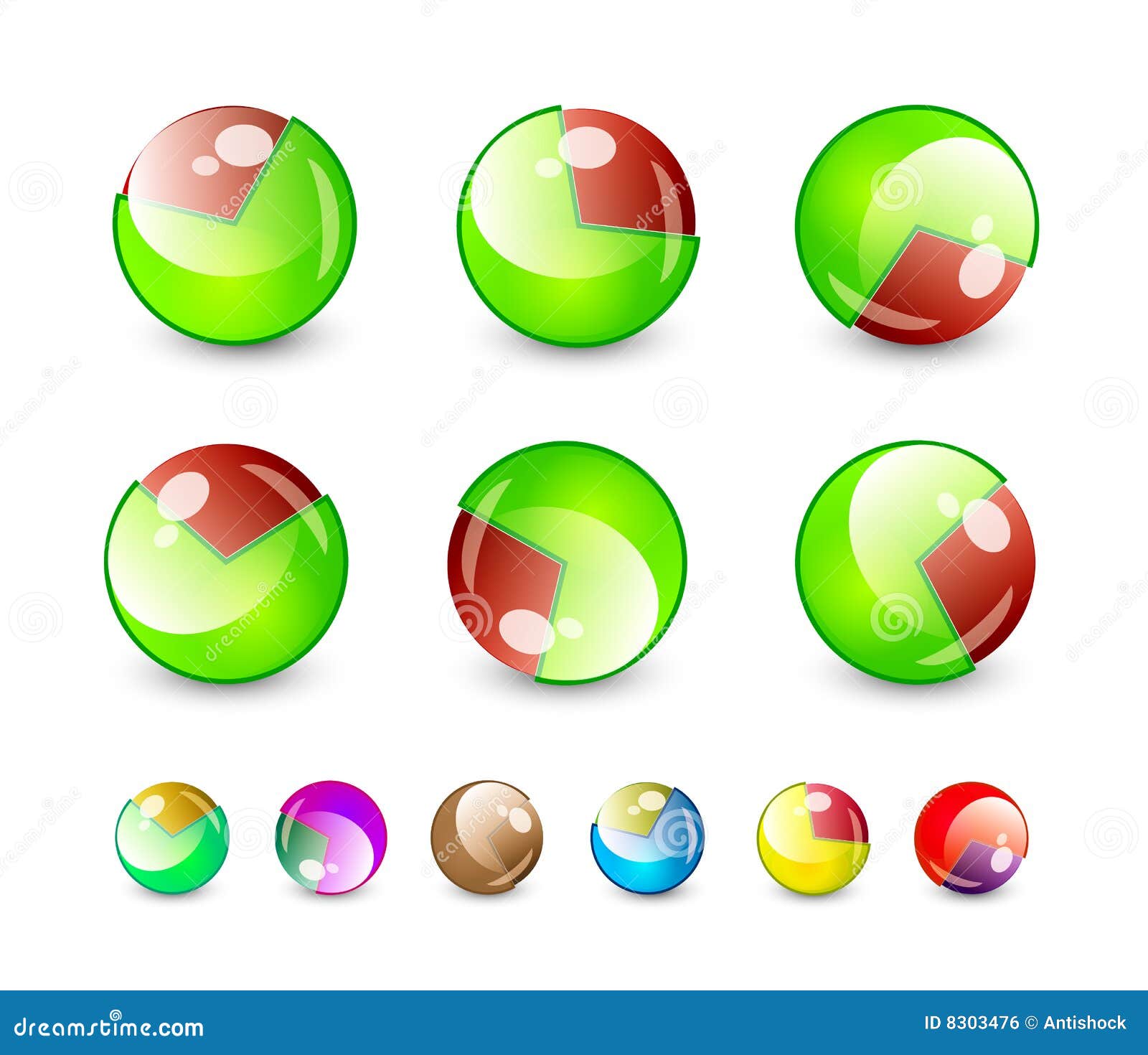Cute color charts stock vector. Illustration of colored - 8303476