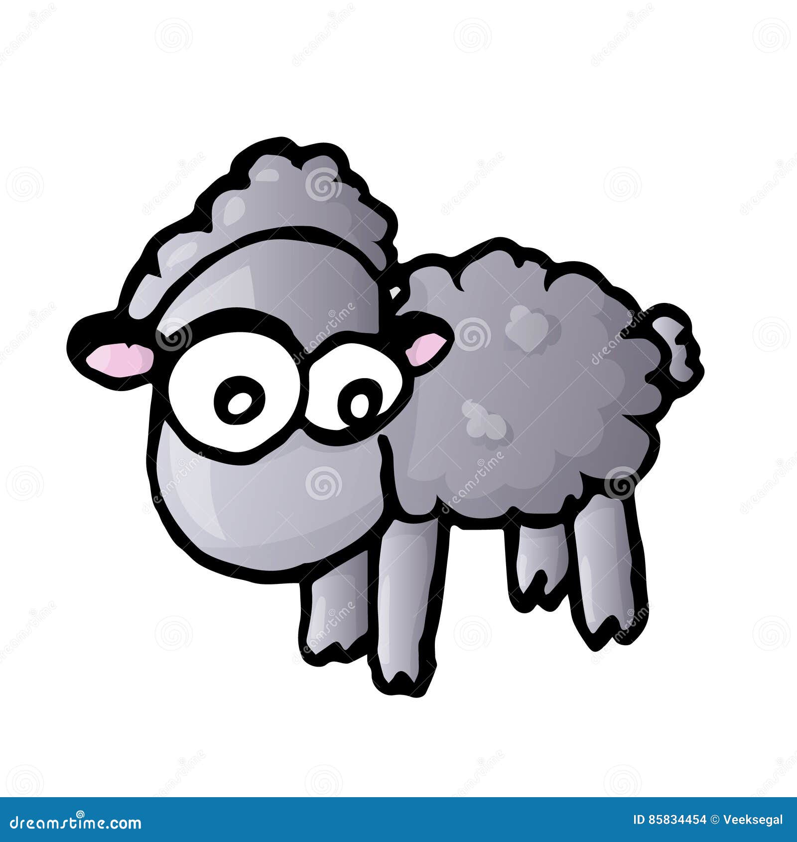 Cute color sheep. vector stock vector. Illustration of horned - 85834454