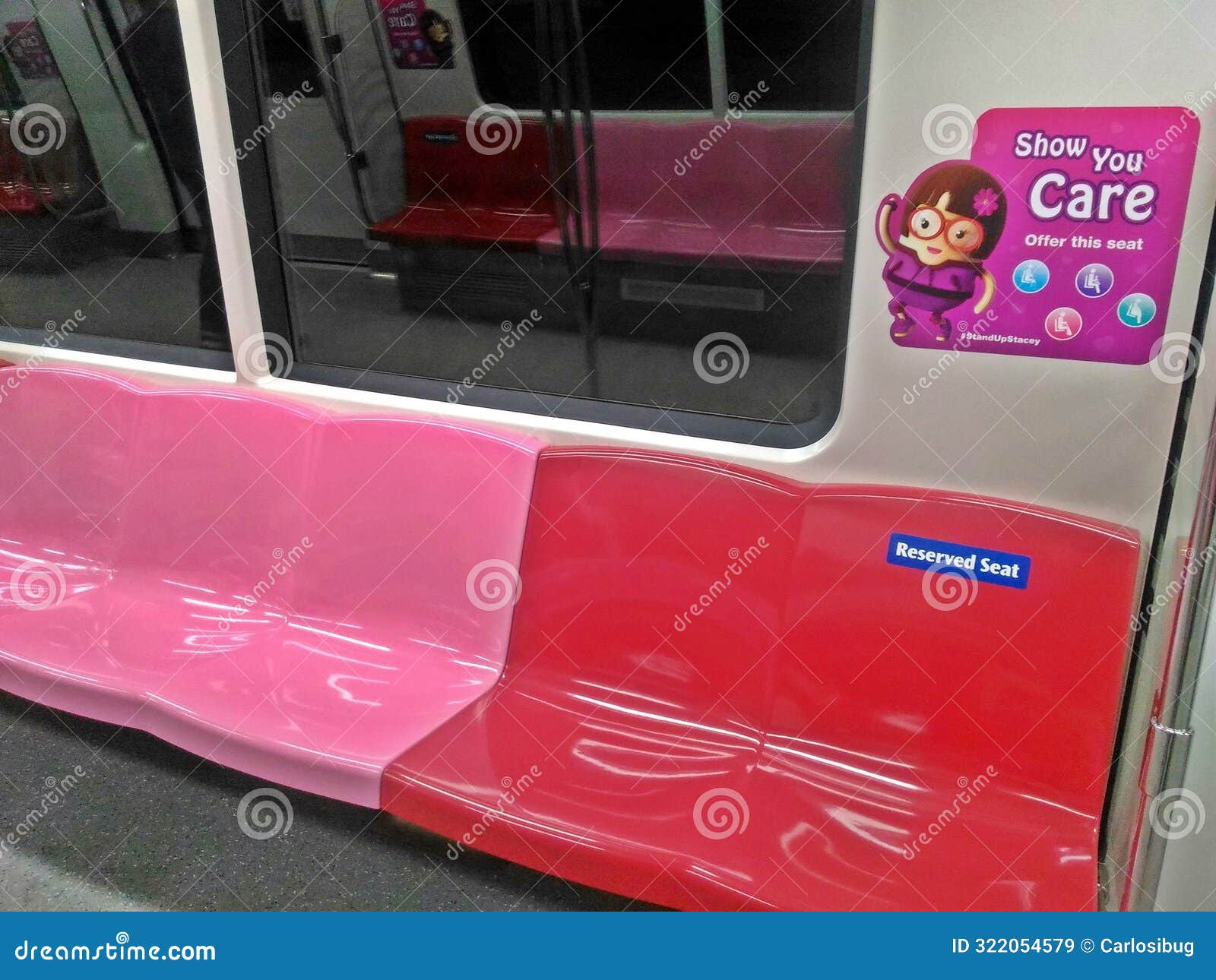 Cute Colored Train Seats at Singapore Trains Editorial Stock Image ...