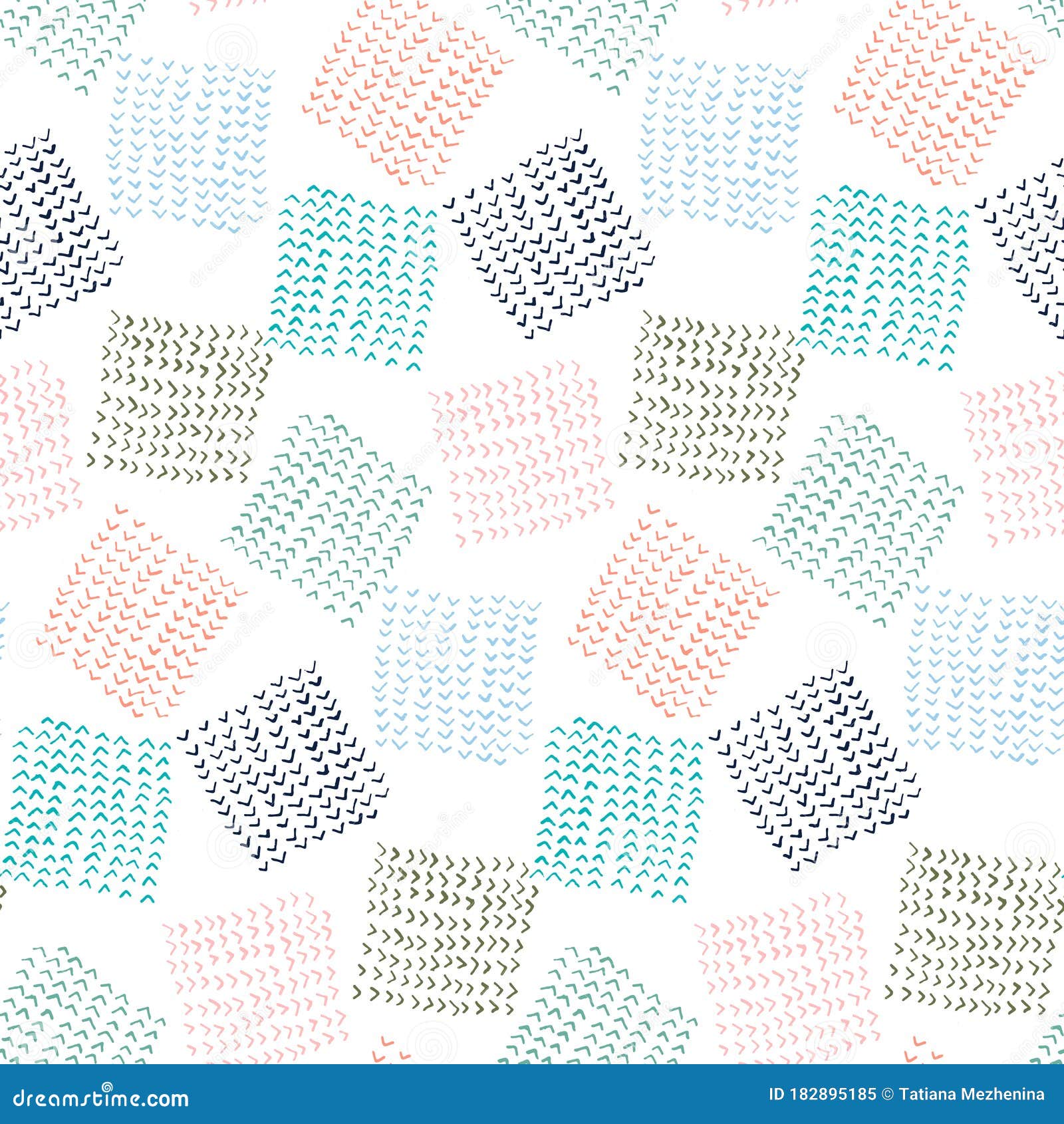 Cute Colorful Angle Textured Square Shapes Pattern Stock Vector ...