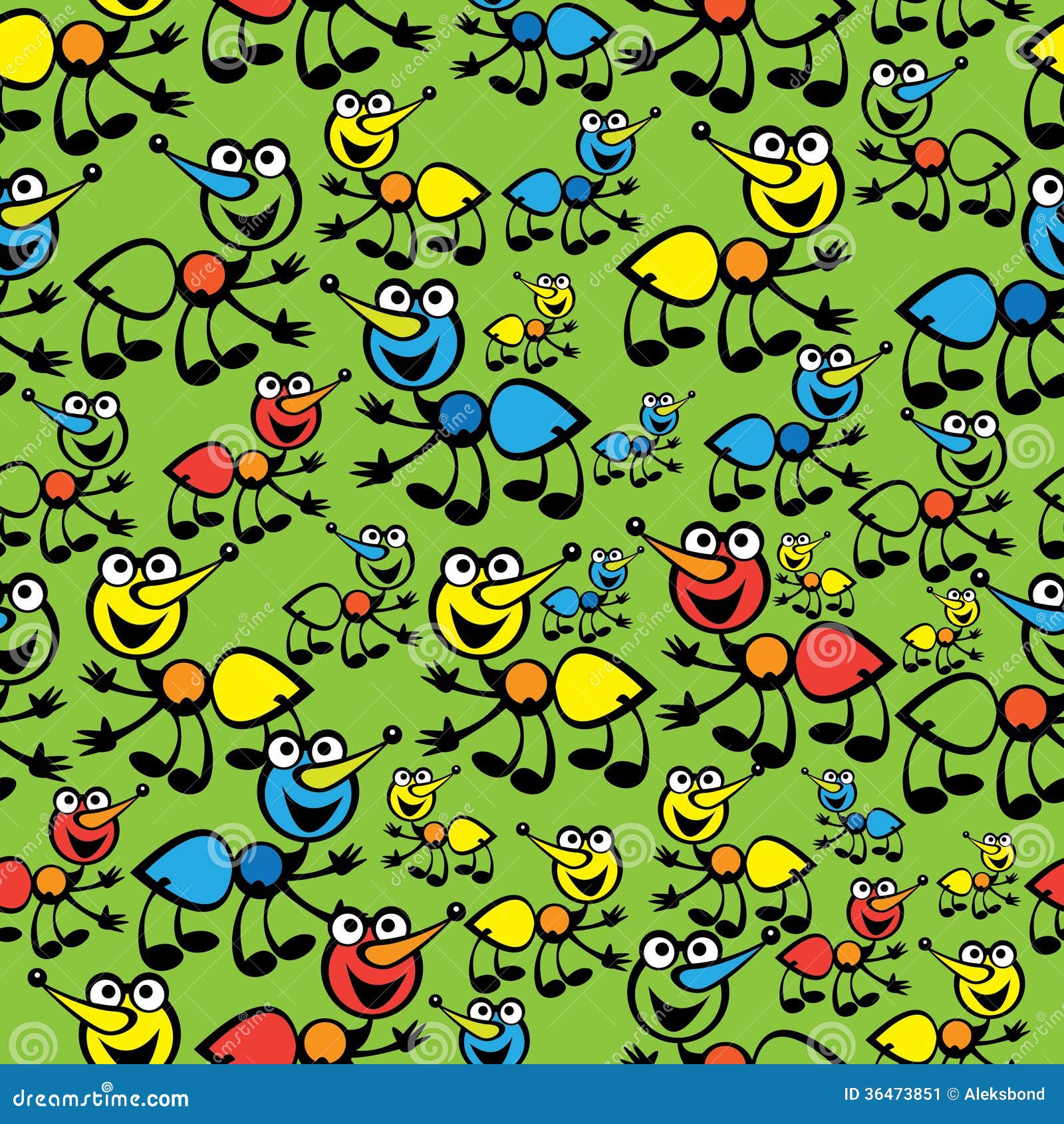Cute Colorful Ants Seamless Pattern Stock Vector - Illustration of icon ...