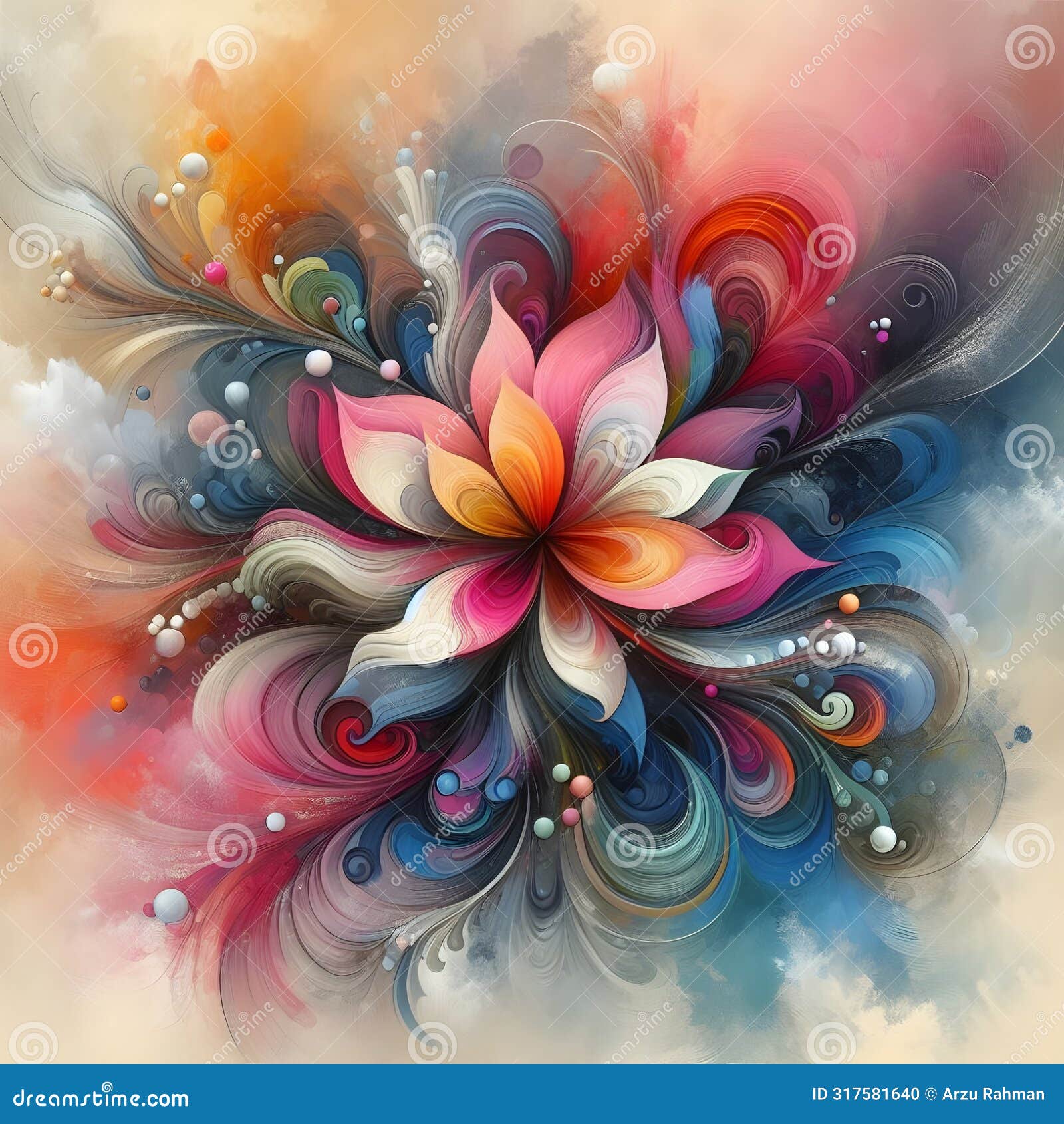 Cute Colorful Beautiful Artwork Stock Illustration - Illustration of ...