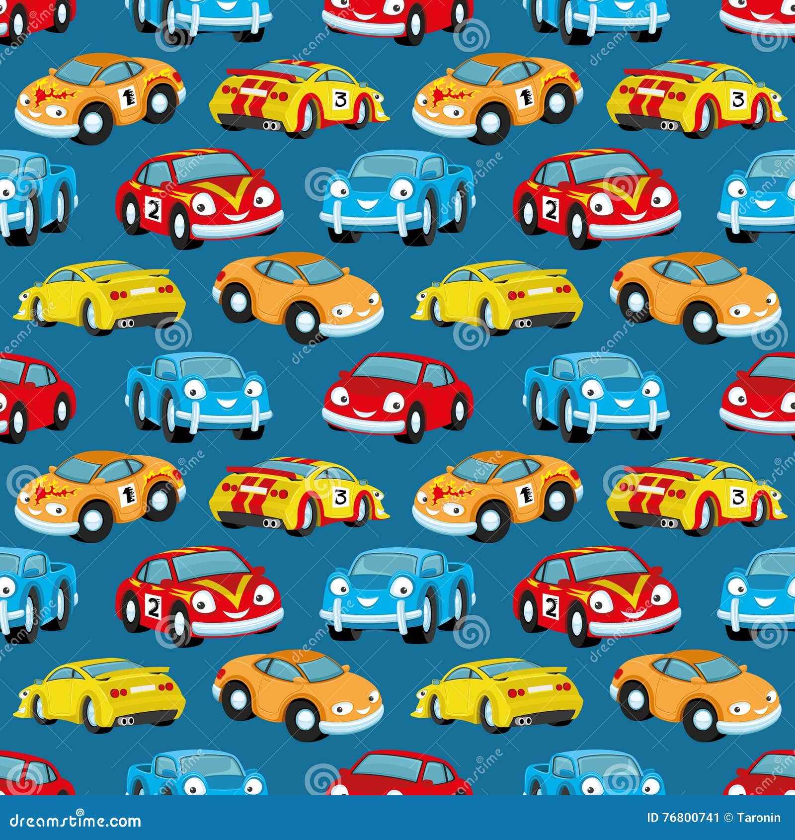 Colorful Cars Collection Isolated On White. Stock Image | CartoonDealer ...