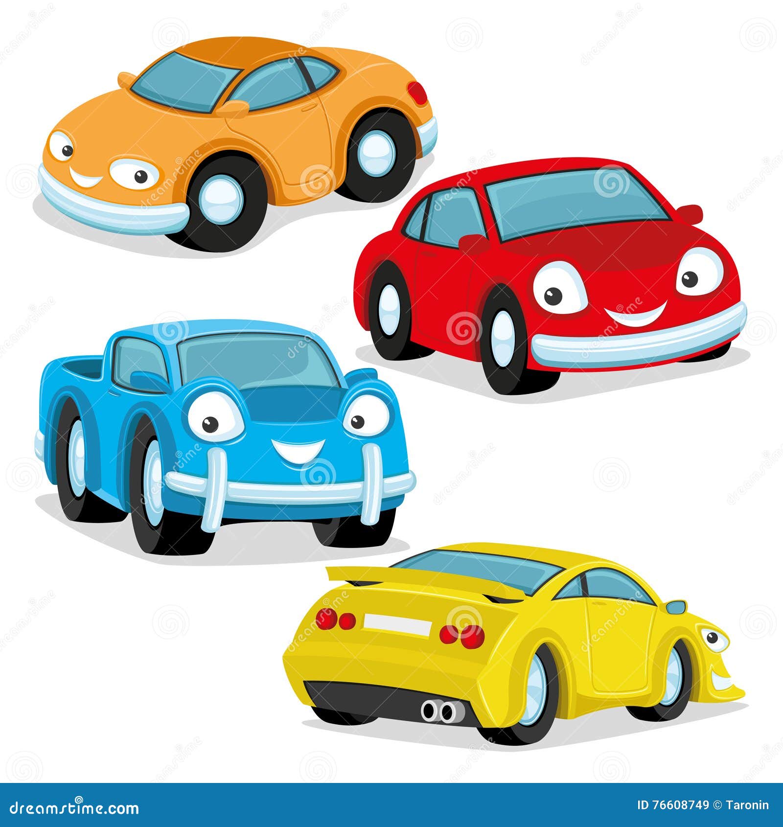 Cute colorful cars. stock vector. Illustration of rally - 76608749