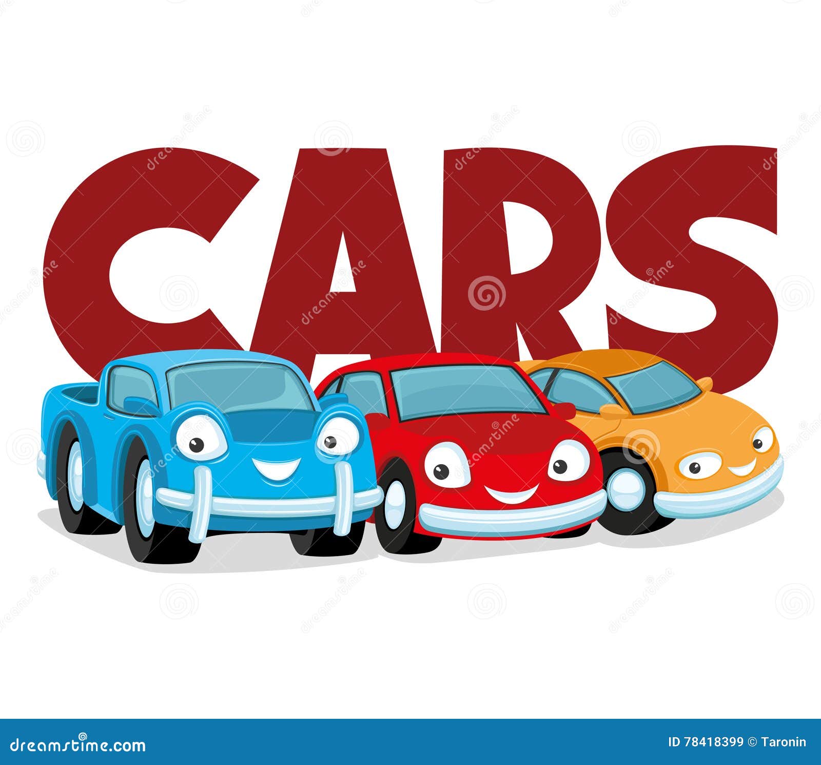 Colorful Cars Collection Isolated On White. Stock Image | CartoonDealer ...