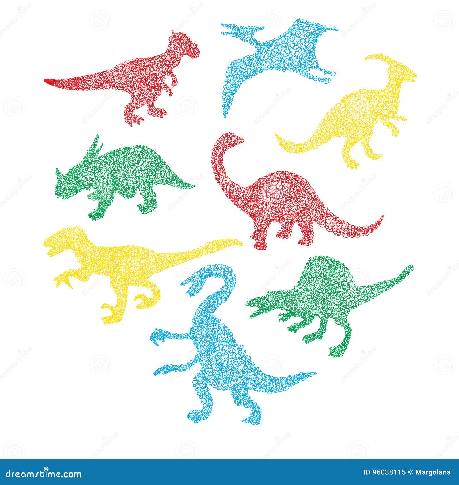 Set Of Different Dinosaur Yoga Poses. Various Yoga Asanas. Collection ...