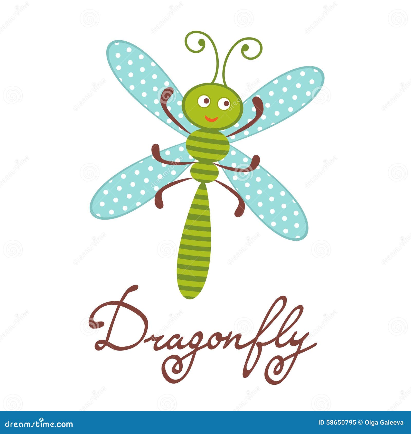 Cute Colorful Dragonfly Character Stock Vector - Illustration of ...
