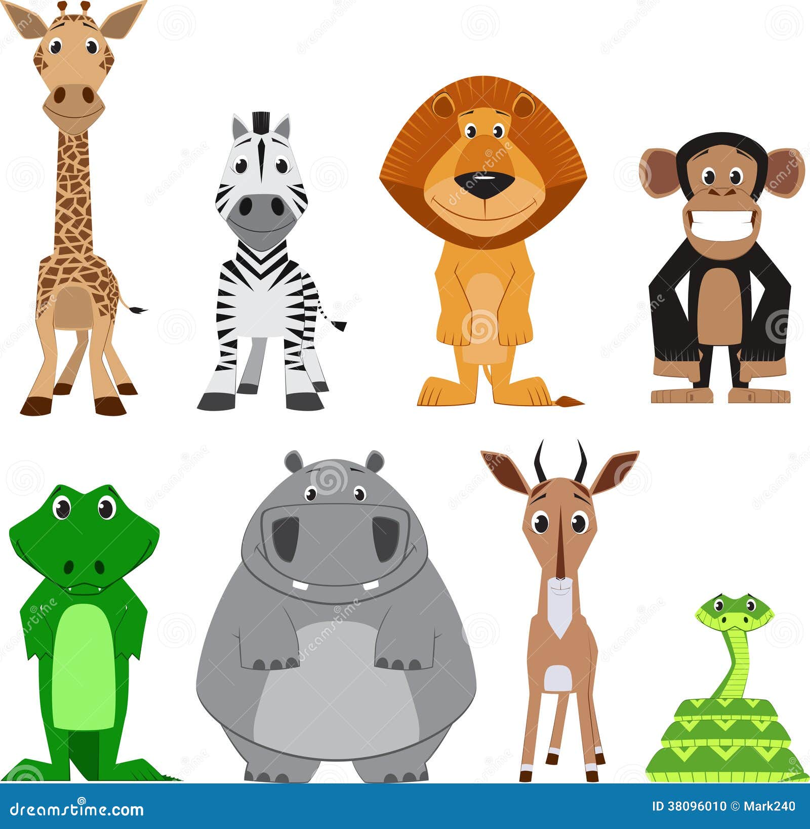 Crocodile And Hippos Royalty-Free Illustration | CartoonDealer.com ...