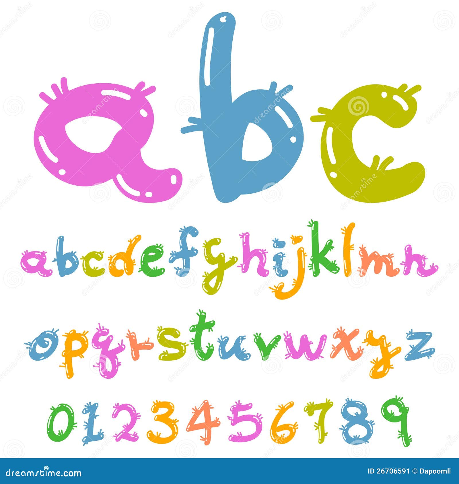 Cute colorful funny font stock vector. Illustration of candy - 26706591