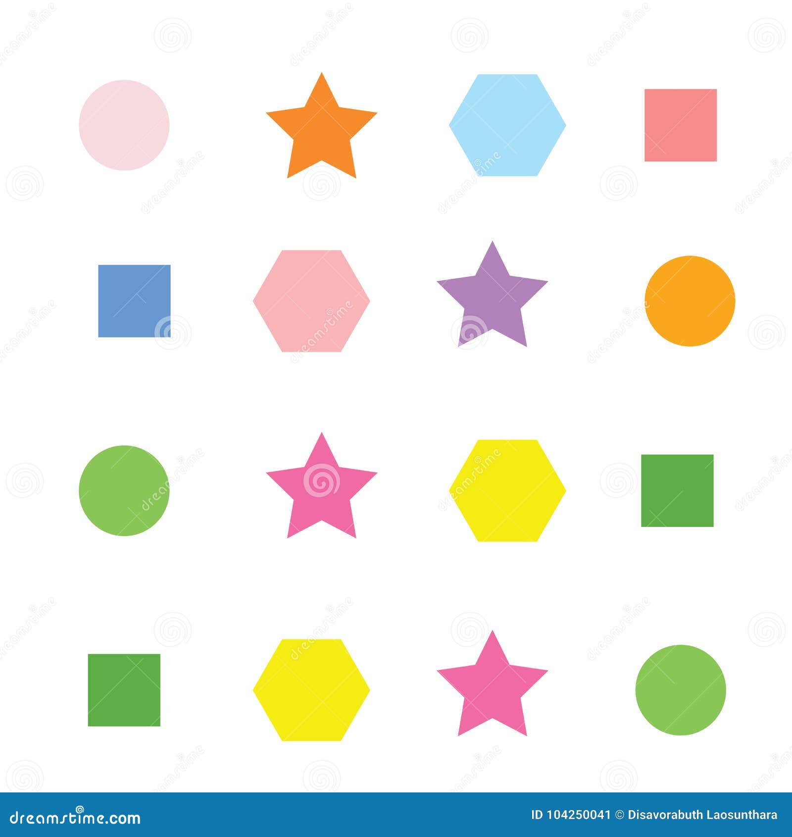 Cute Colorful Geometry Abstract Background Stock Vector - Illustration ...