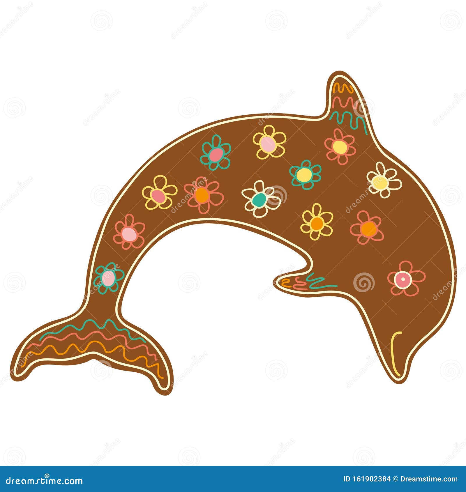 Cute Sweet Christmas Gingerbread Dolphin Stock Illustration ... Cute Sweet Christmas Gingerbread Dolphin Stock Illustration ...