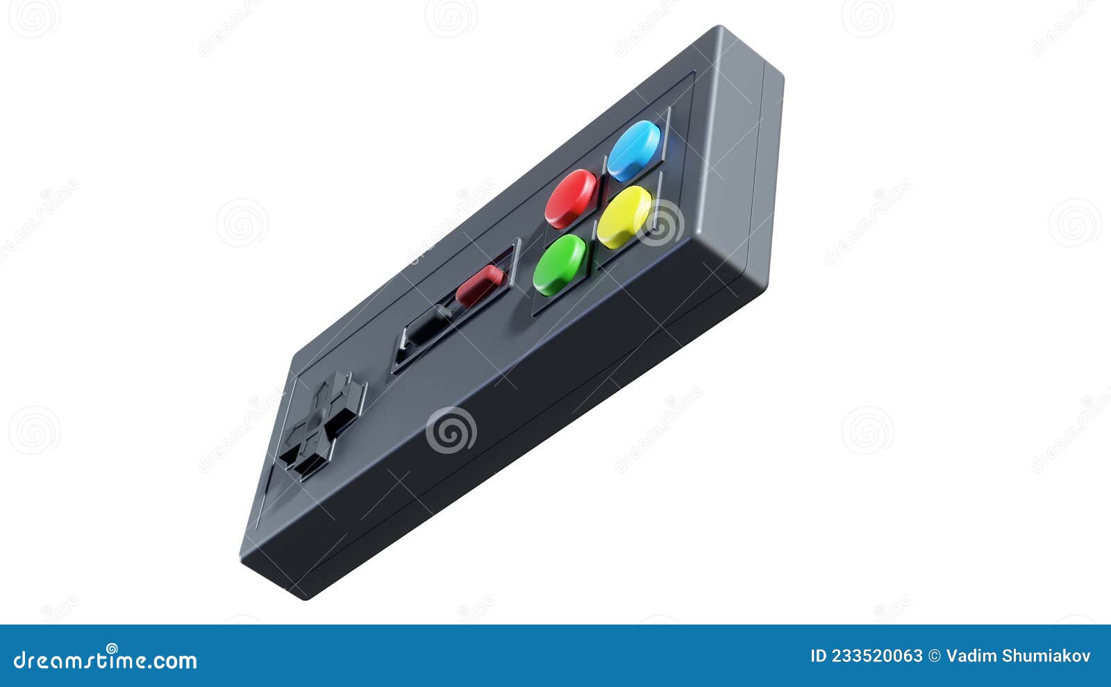 Cute Colorful Joystick Gamepad, Game Console on White Background ...