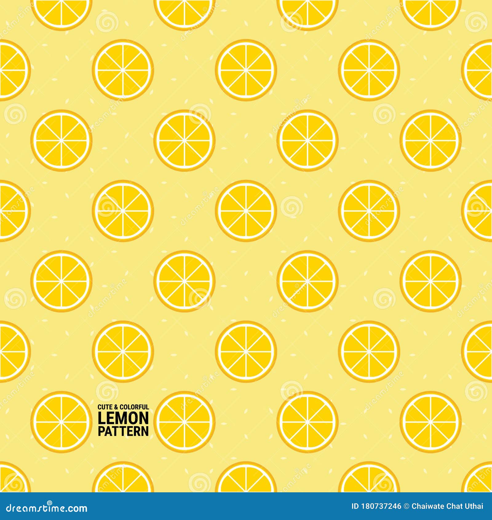 Cute and Colorful Lemon Pattern Stock Vector - Illustration of design ...