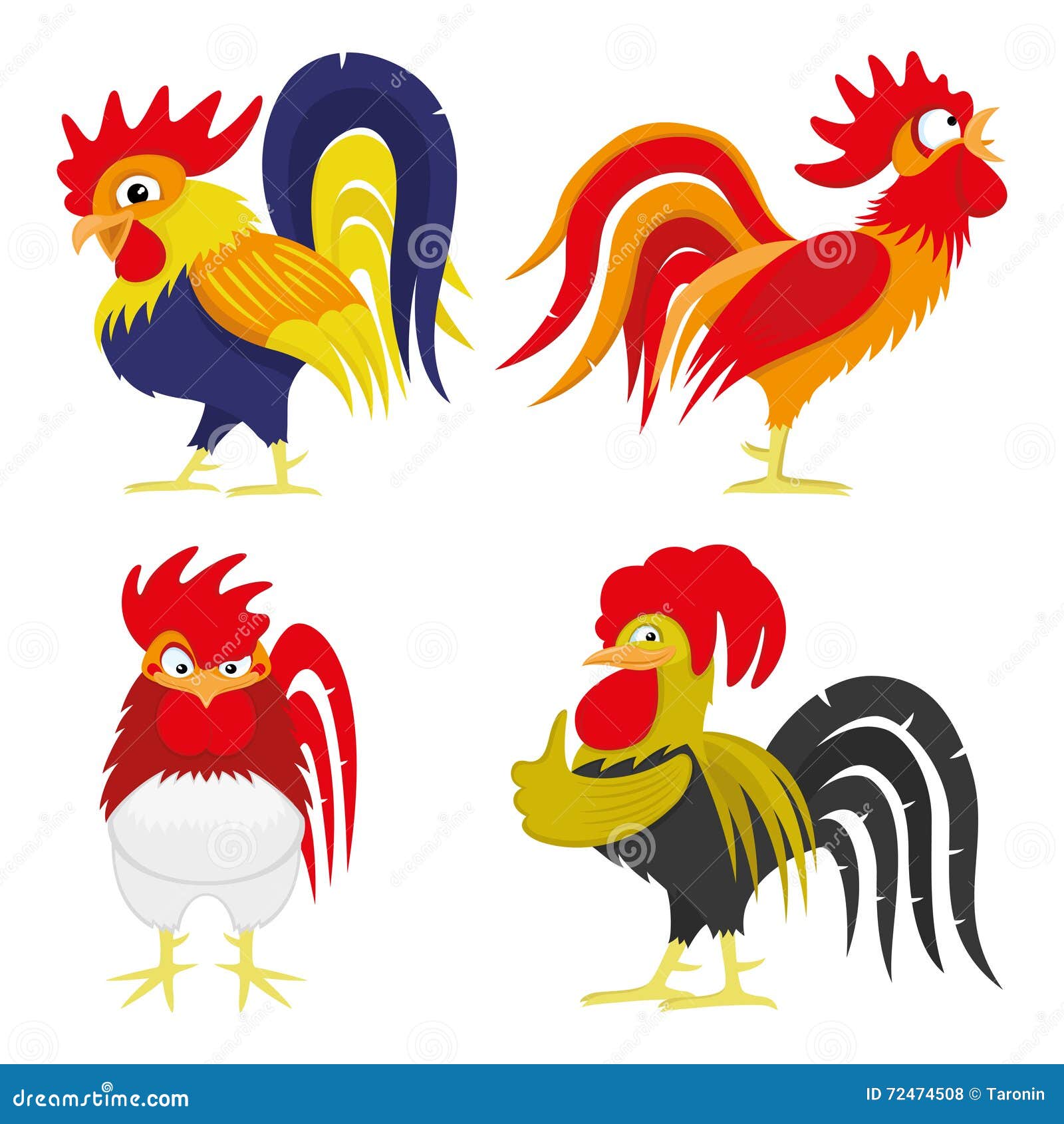 Colorful Roosters Stock Illustrations – 492 Colorful Roosters Stock ...