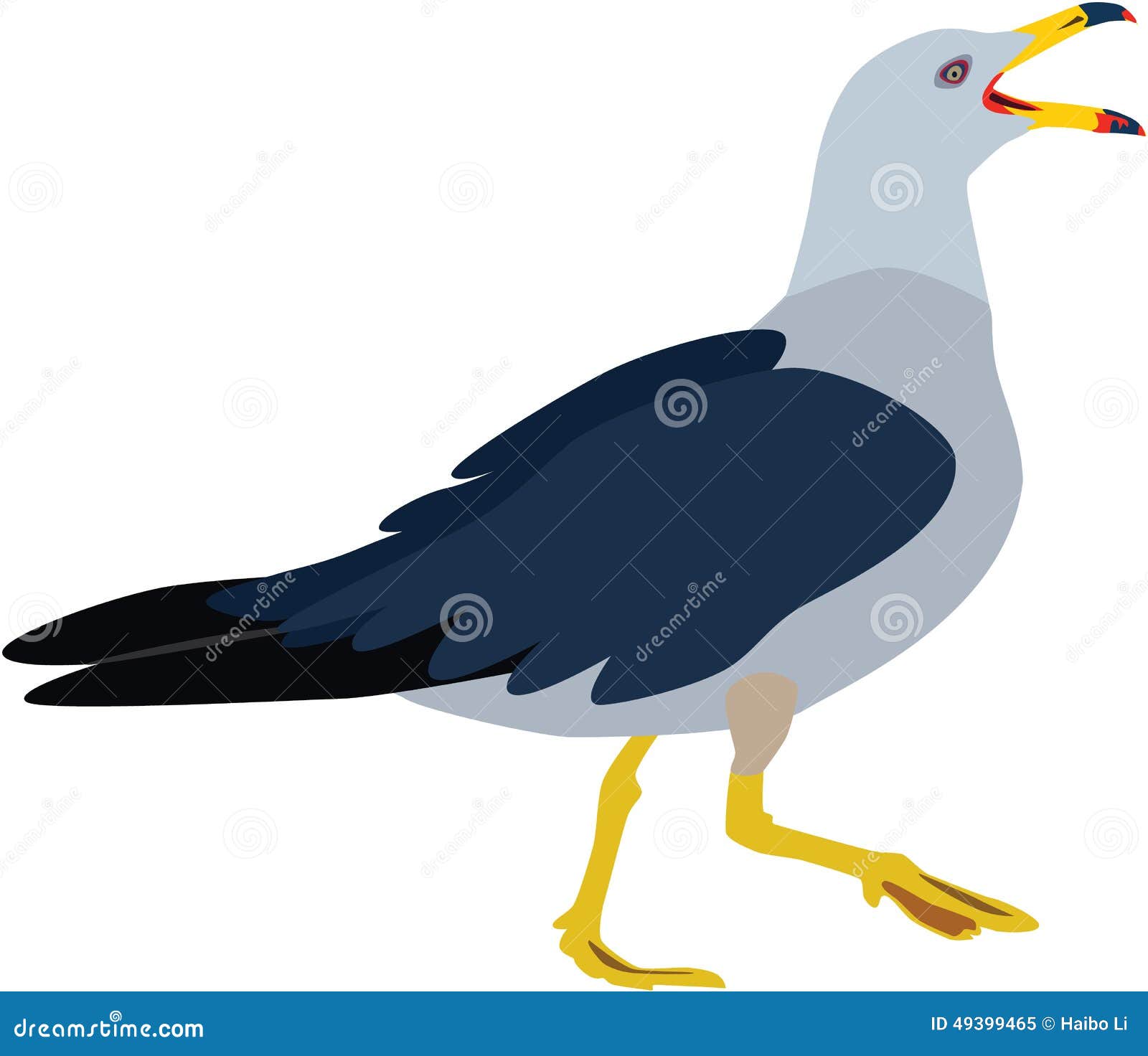 Cute Colorful Seagull Vector Stock Vector - Illustration of bird ...