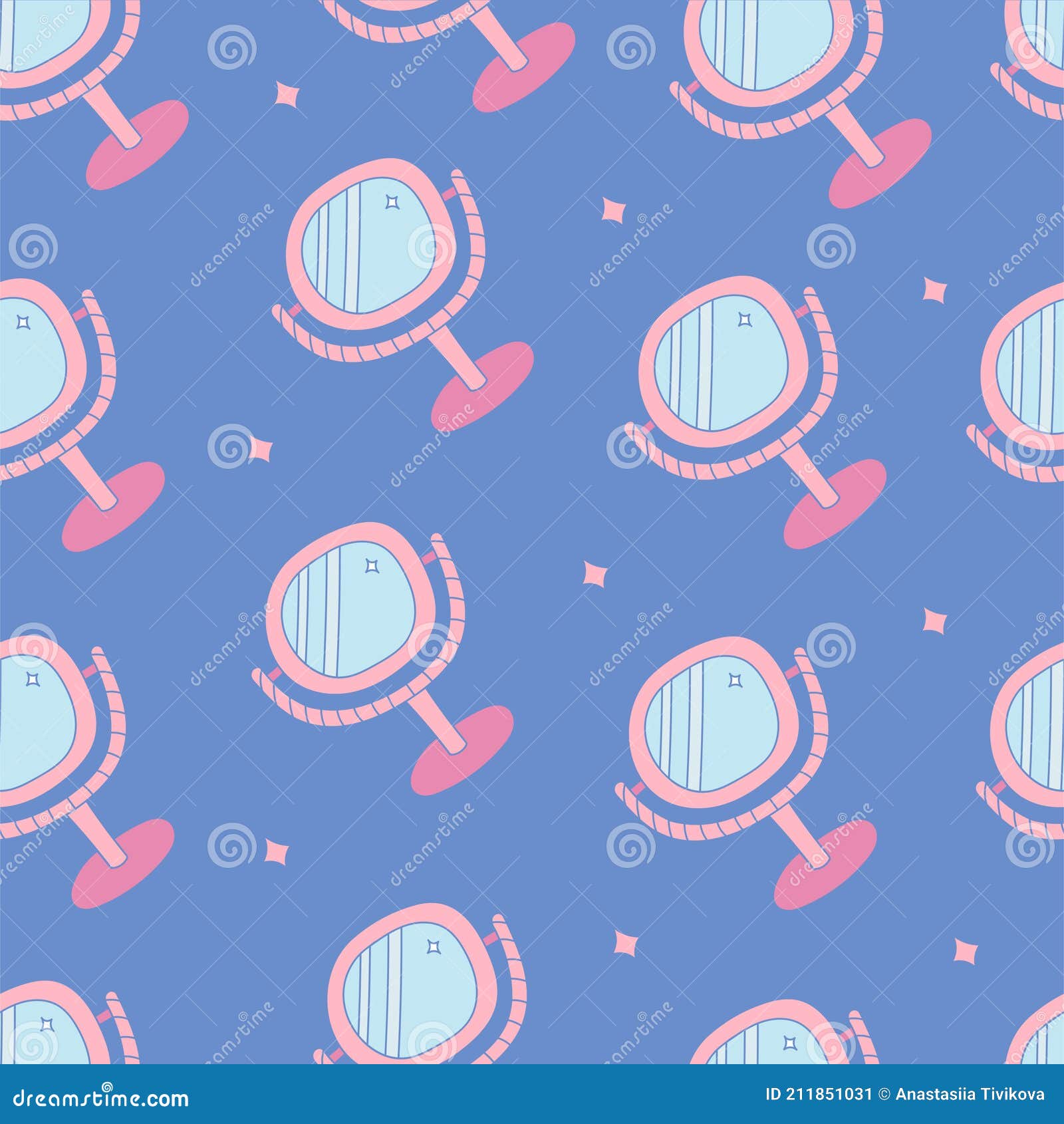 Cute and Colorful Seamless Pattern with Mirrors Stock Vector ...