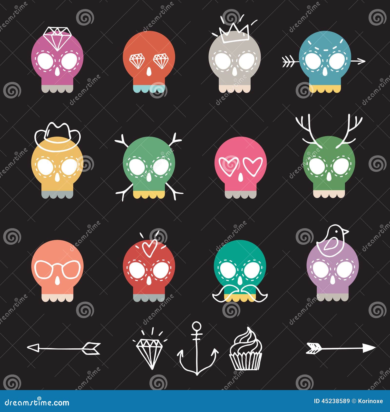 Colorful Skull Stock Photo | CartoonDealer.com #60962454