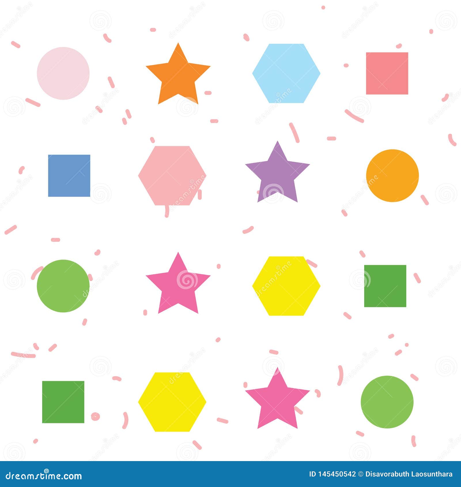 Cute Colorful Square Frame Isolated on White Background for Web Design ...