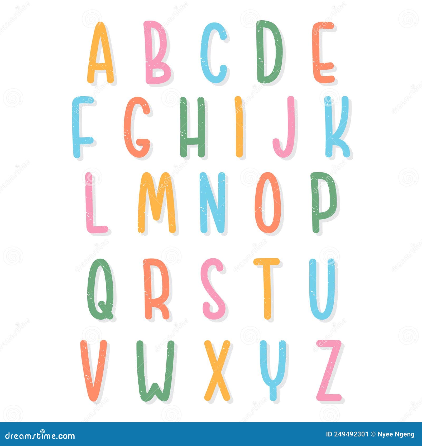 Tall Font And Number Design Cartoon Vector | CartoonDealer.com #76912151