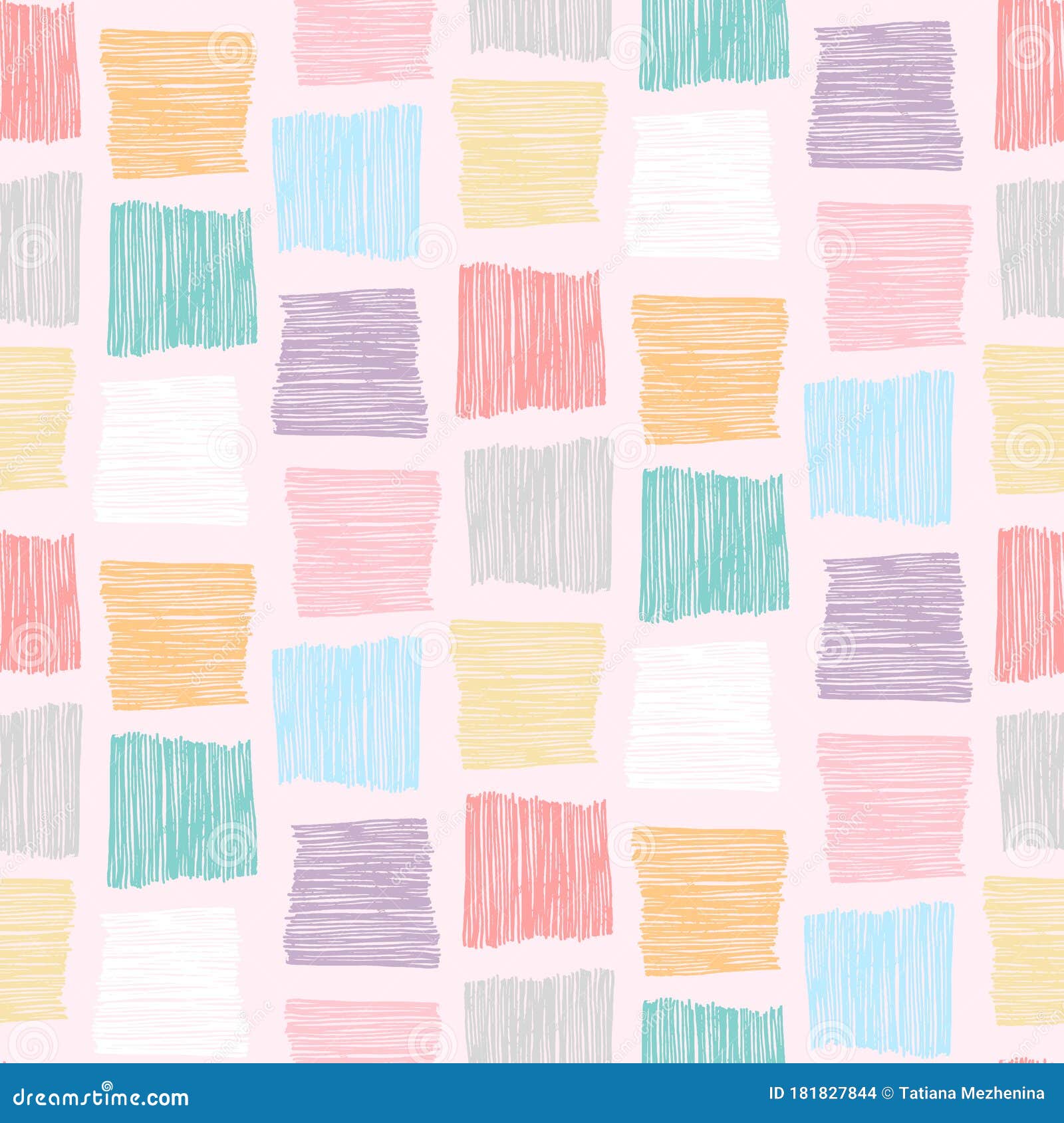 Cute Colorful Textured Square Shapes Pattern Stock Vector ...