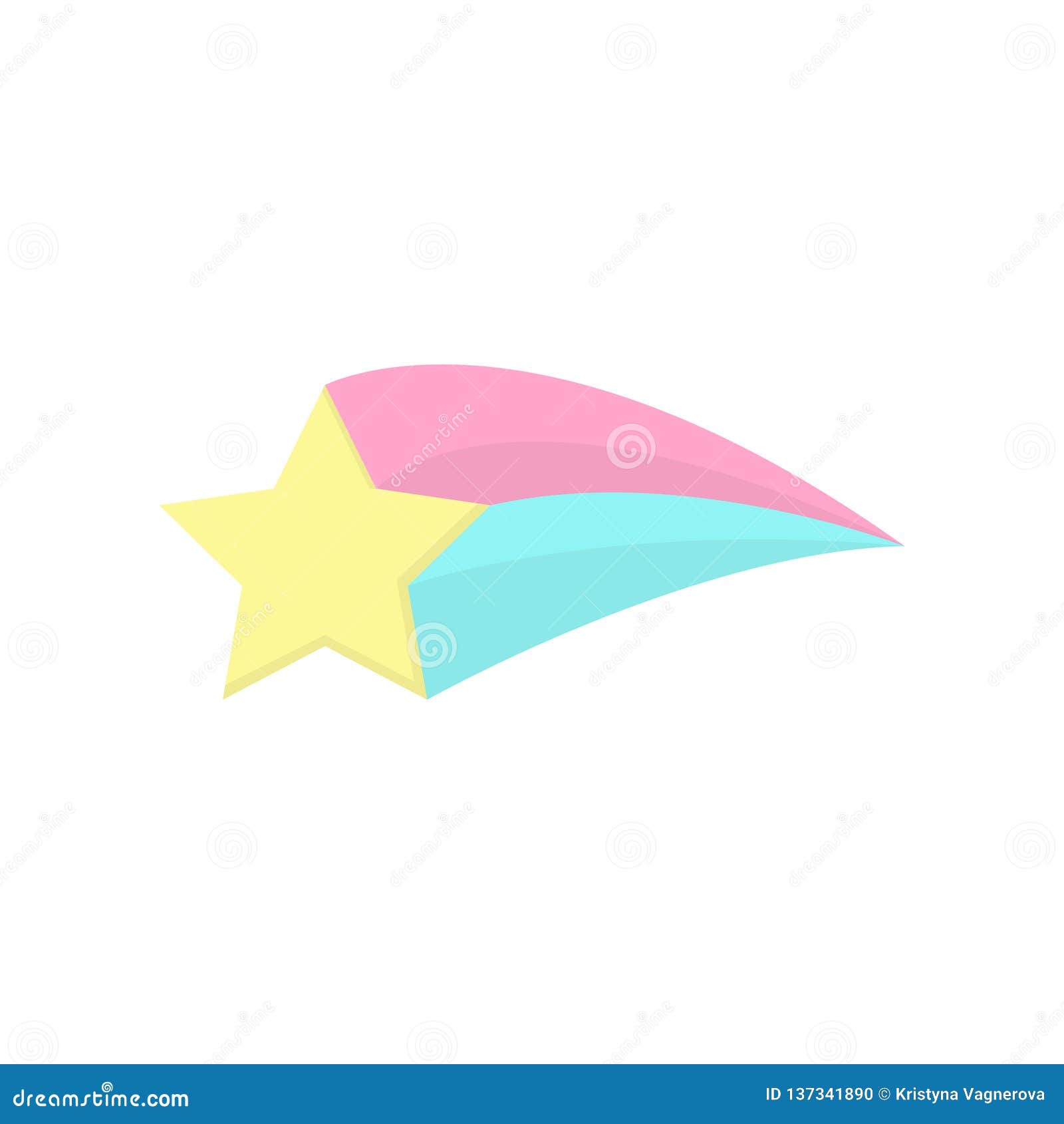 Cute Comet Star Vector Illustration Icon Stock Vector - Illustration of ...