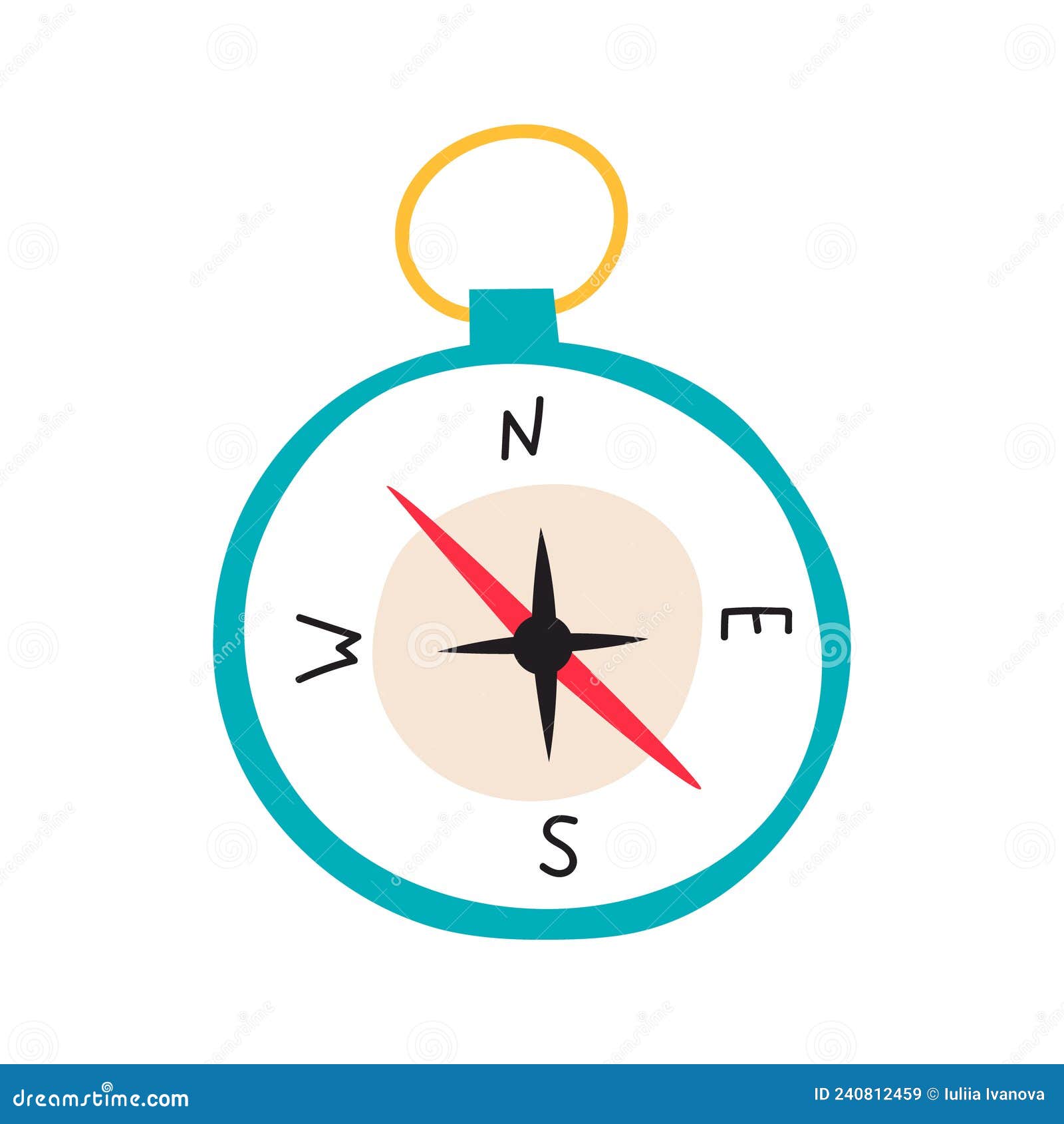 Cute Compass. Hand Draw Style Stock Vector - Illustration of graphic ...