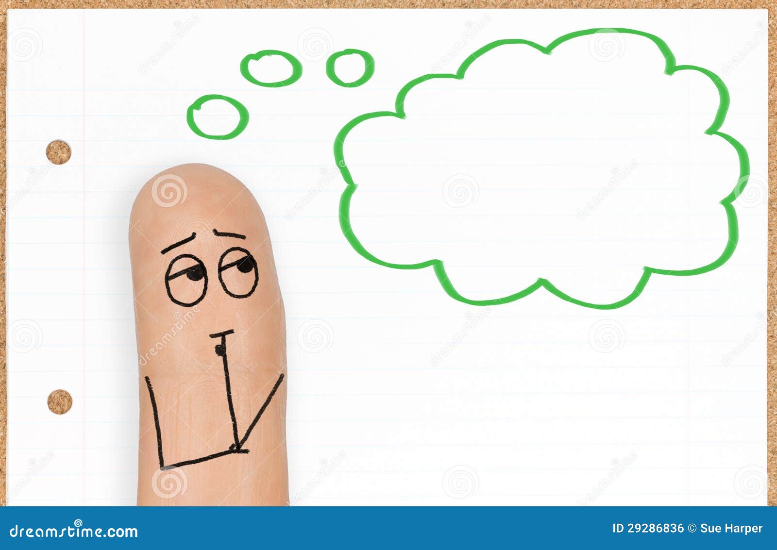 Cute Concerned Finger Face Person Thinking Stock Photo - Image of cute ...