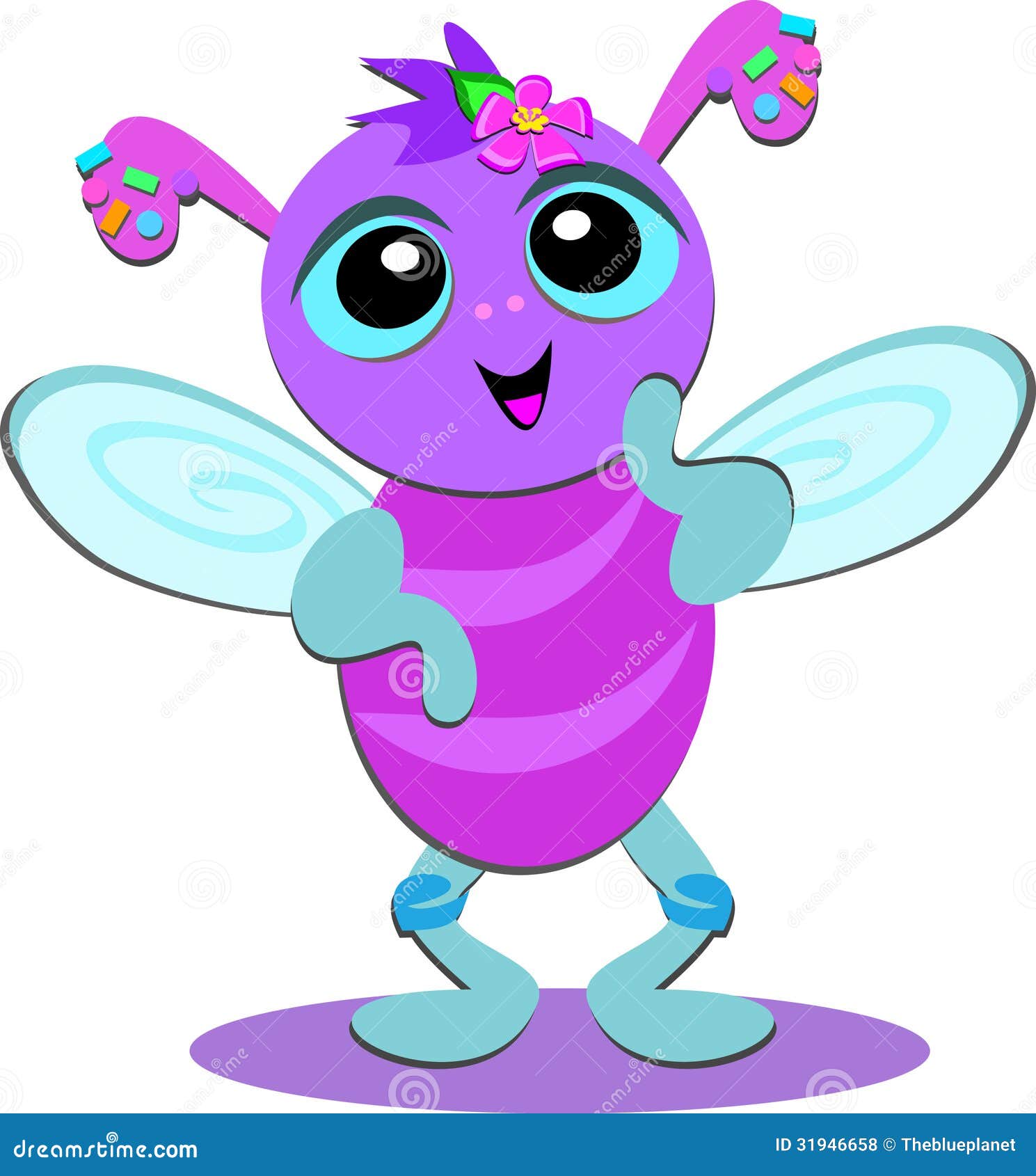 Cute Confetti Bug stock vector. Illustration of clip - 31946658