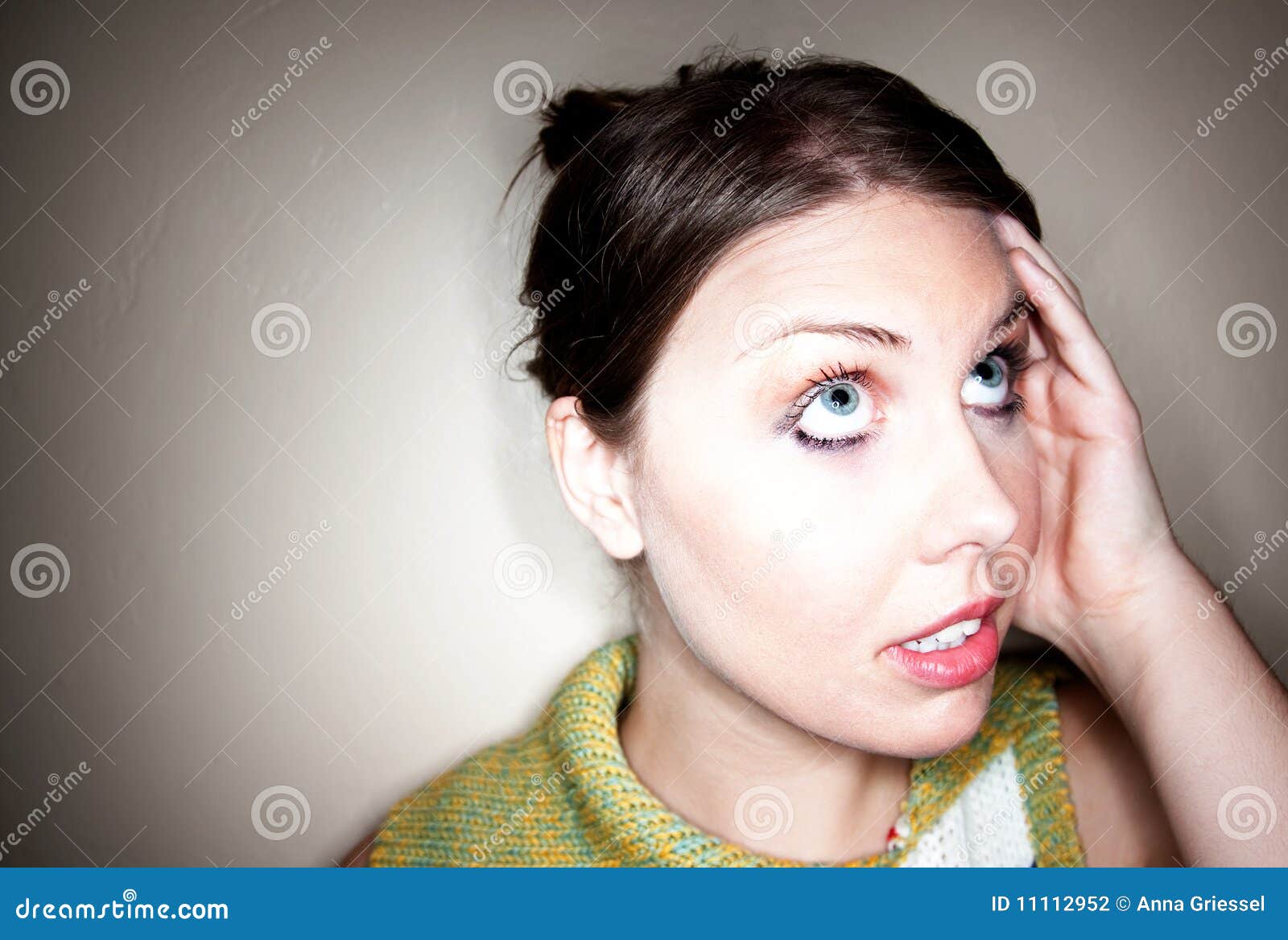 Cute Confused Girl in Spotlight Stock Photo - Image of beautiful, sweet ...