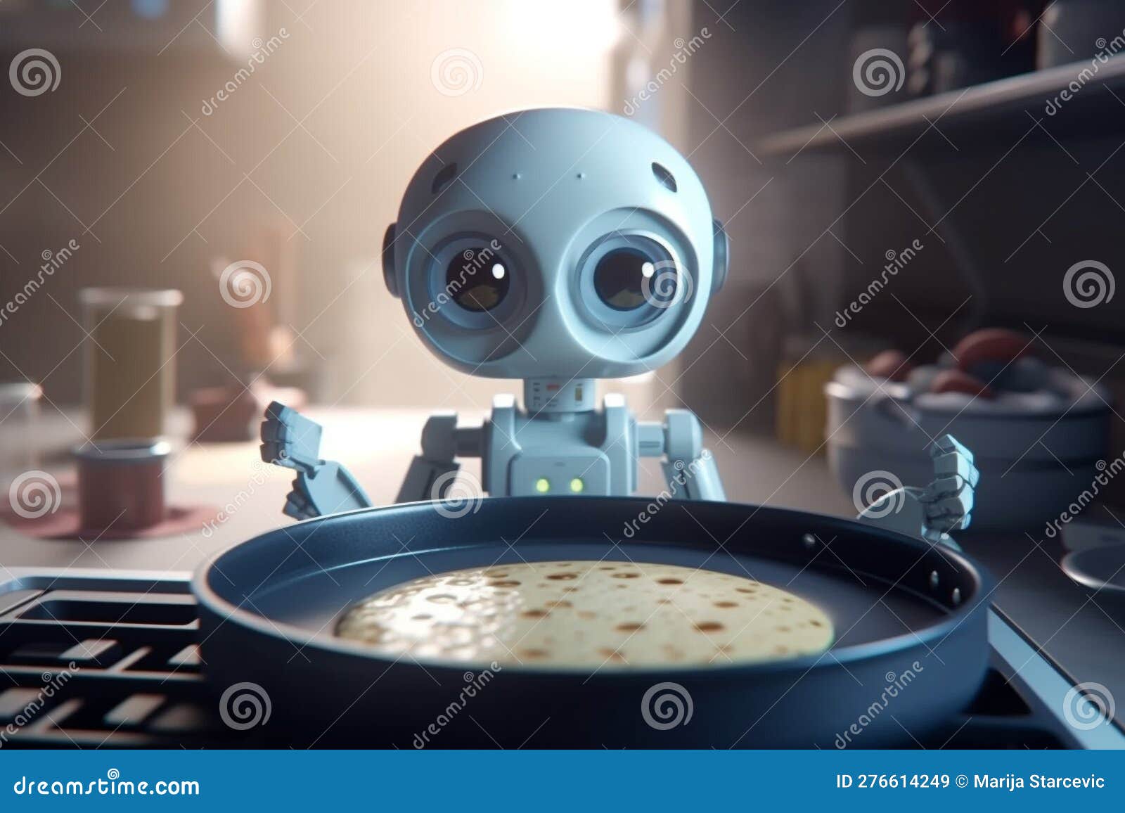 Confused Robot And Dog Royalty-Free Stock Photography | CartoonDealer ...