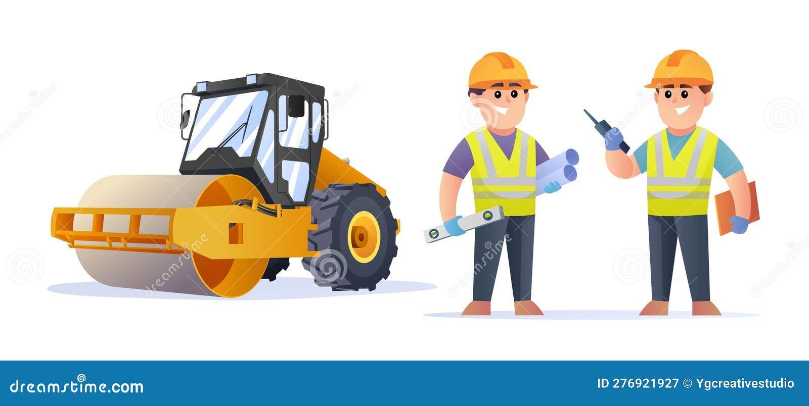 Steamroller Compactor Asphalting Highway Construction In Urban City ...